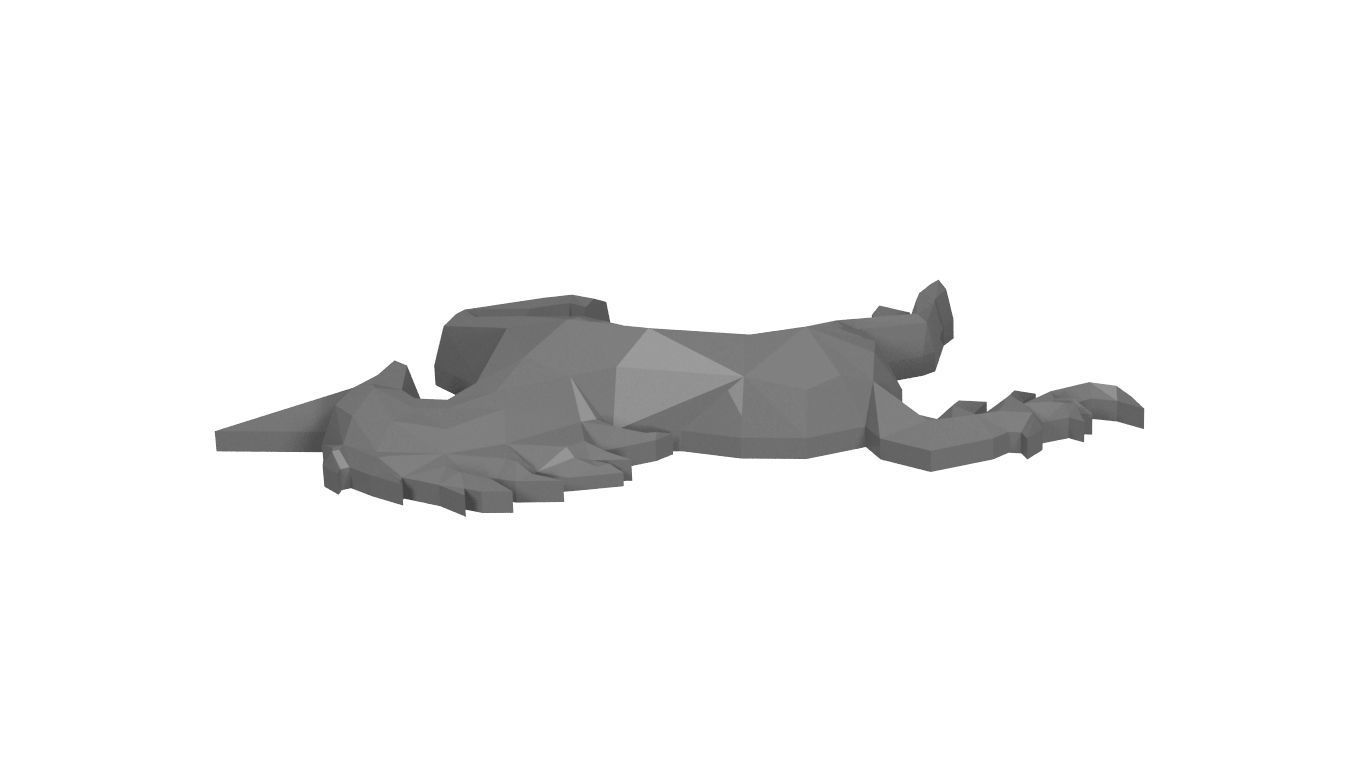 3d Model Lowpoly Unicorn Abstract Broche For 3d Printing Art Vr Ar