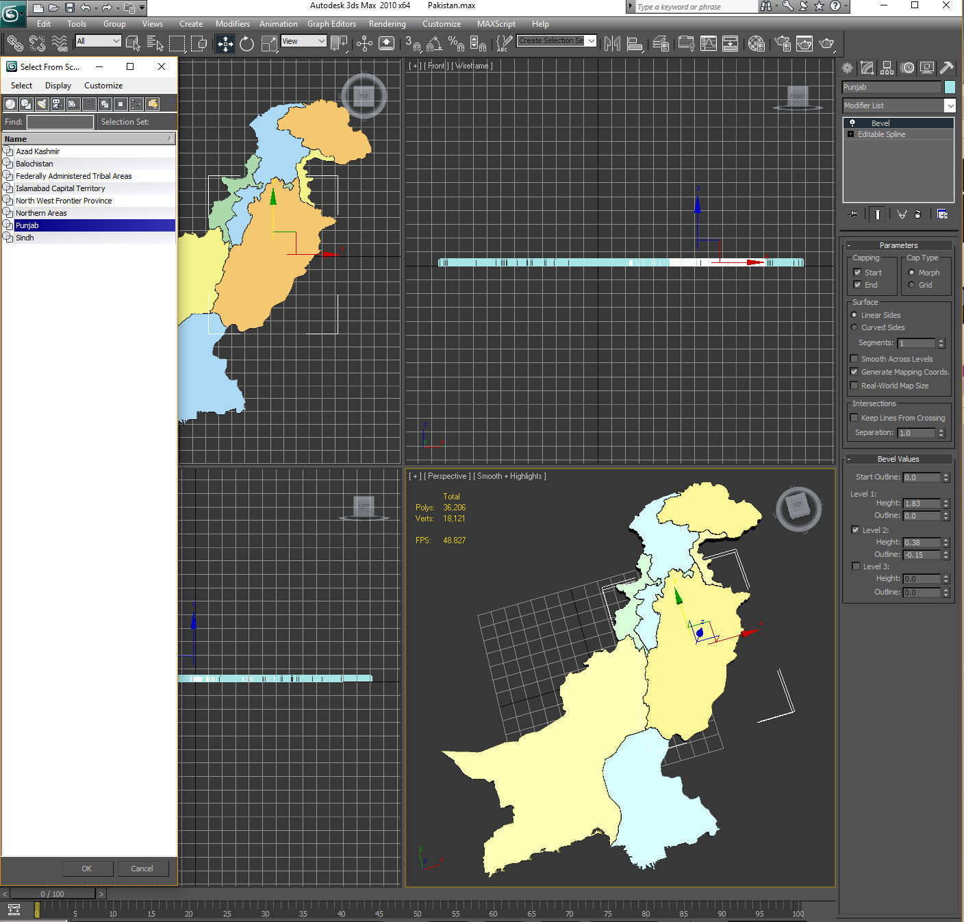 3d Political Map of Pakistan 3D model | CGTrader