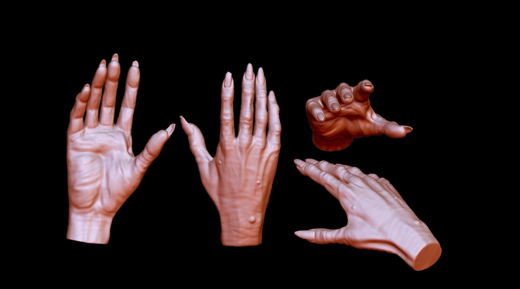 Creepy Monster Hand model for 3D print 3D model 3D printable | CGTrader