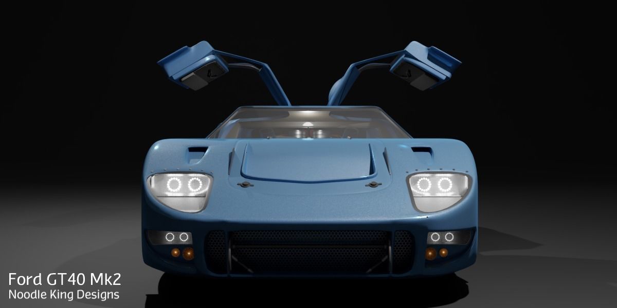 GT40 with Full Interior and Engine free 3D model | CGTrader
