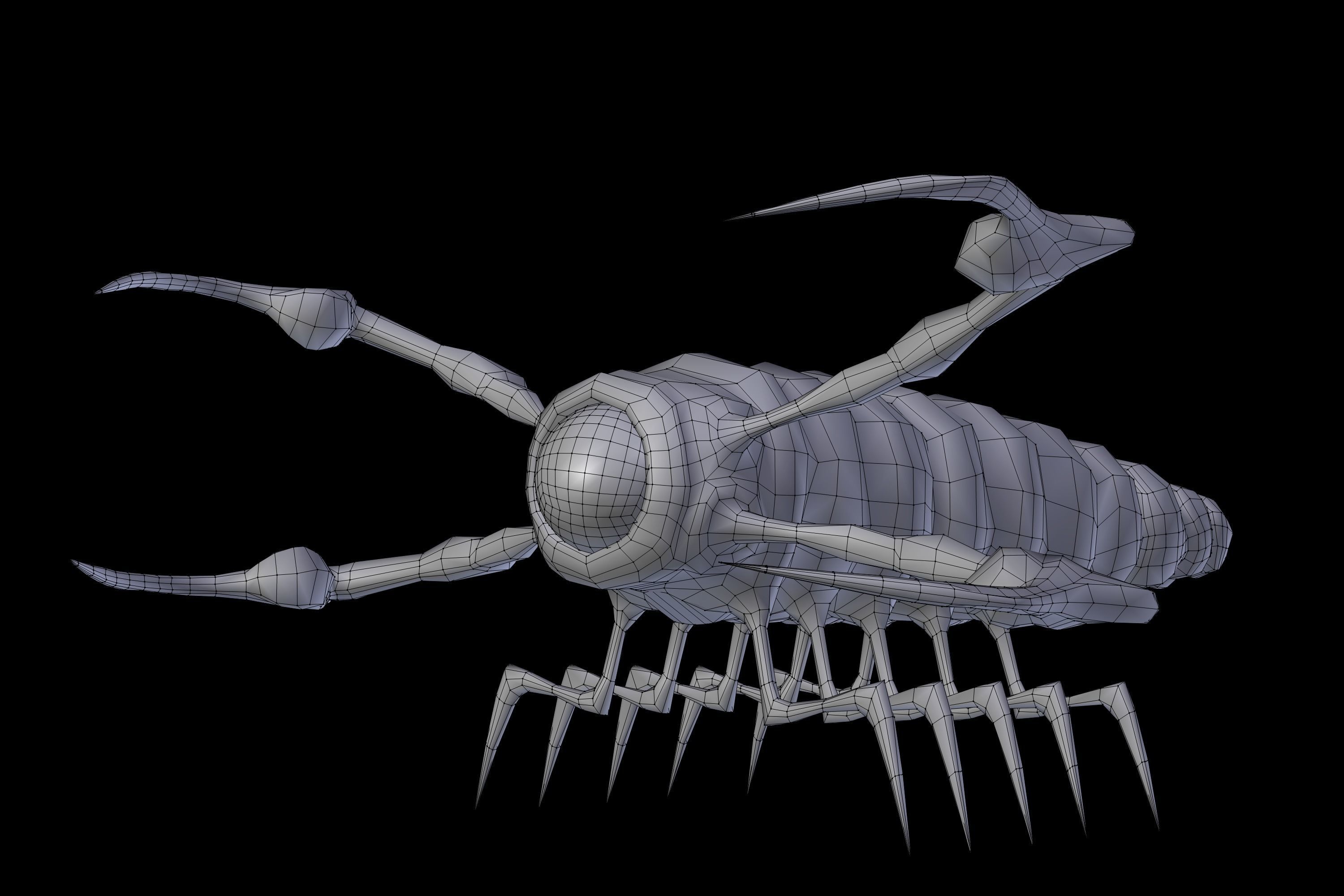 3D model Monster Larva low poly VR / AR / low-poly rigged | CGTrader