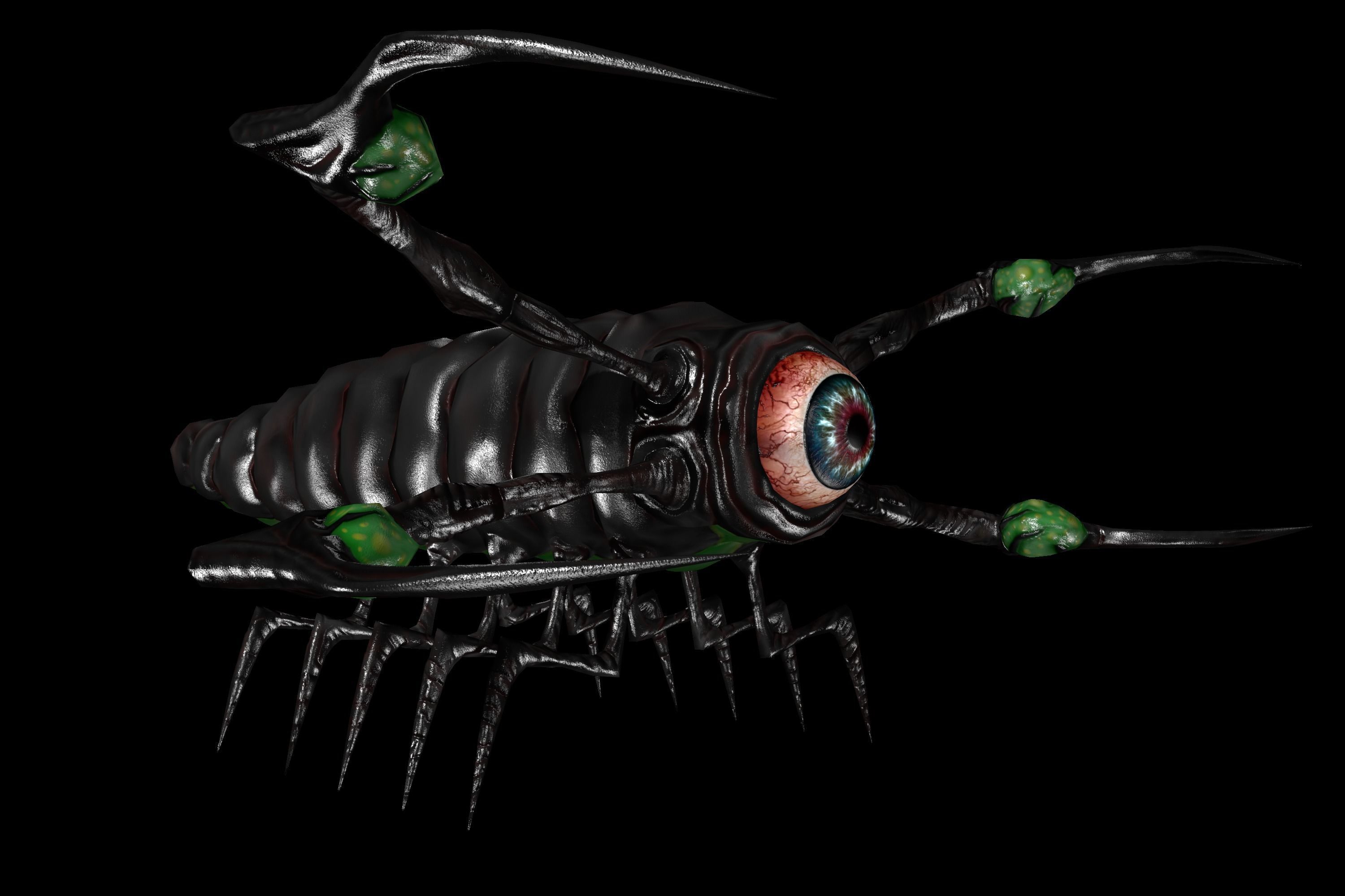 3D model Monster Larva low poly VR / AR / low-poly rigged | CGTrader