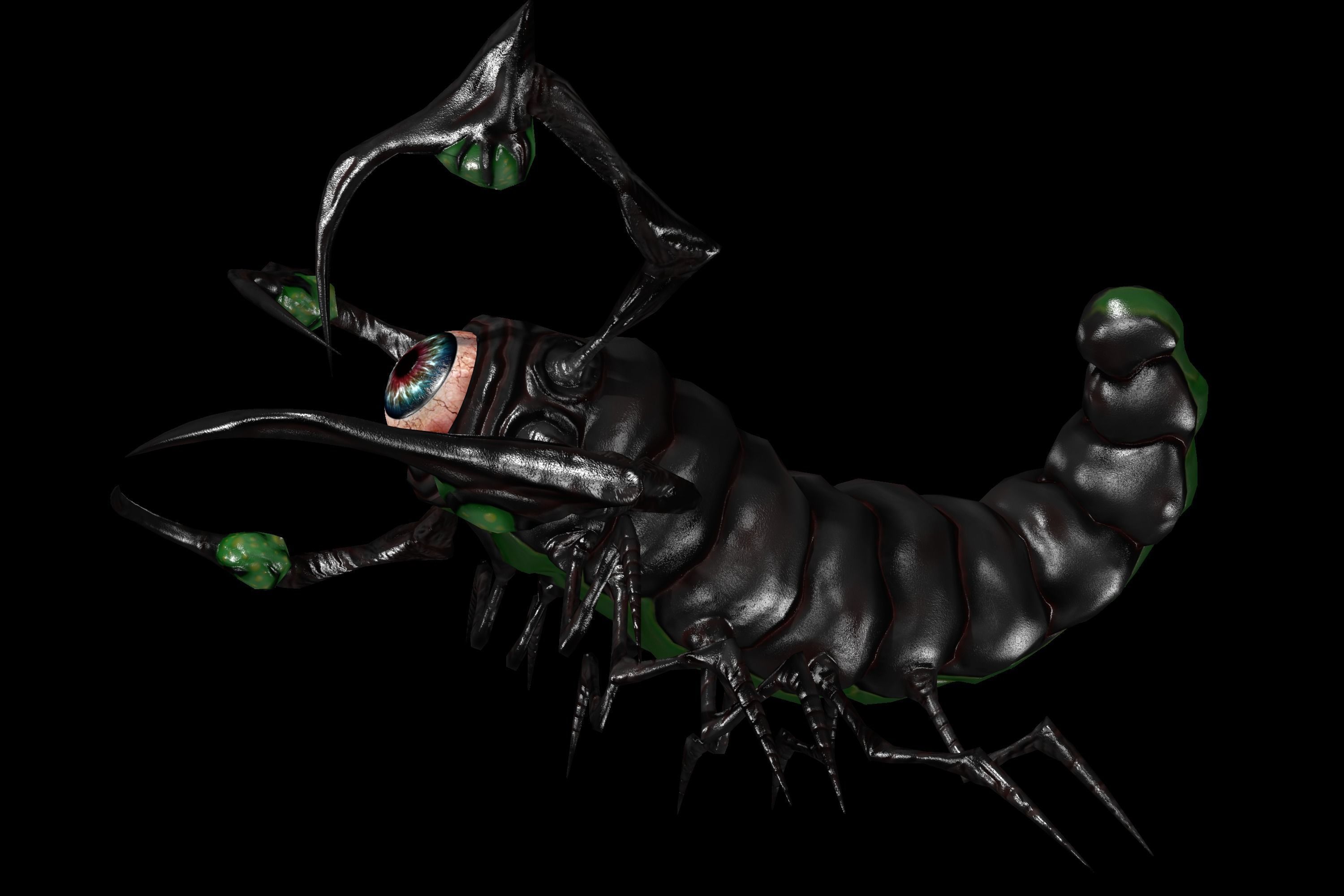 3D model Monster Larva low poly VR / AR / low-poly rigged | CGTrader