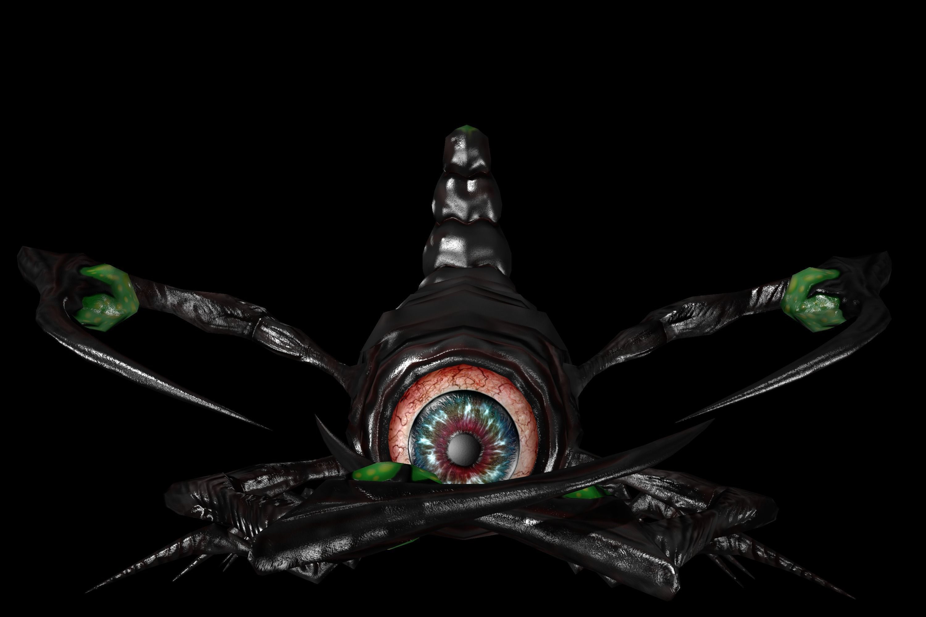 3D model Monster Larva low poly VR / AR / low-poly rigged | CGTrader