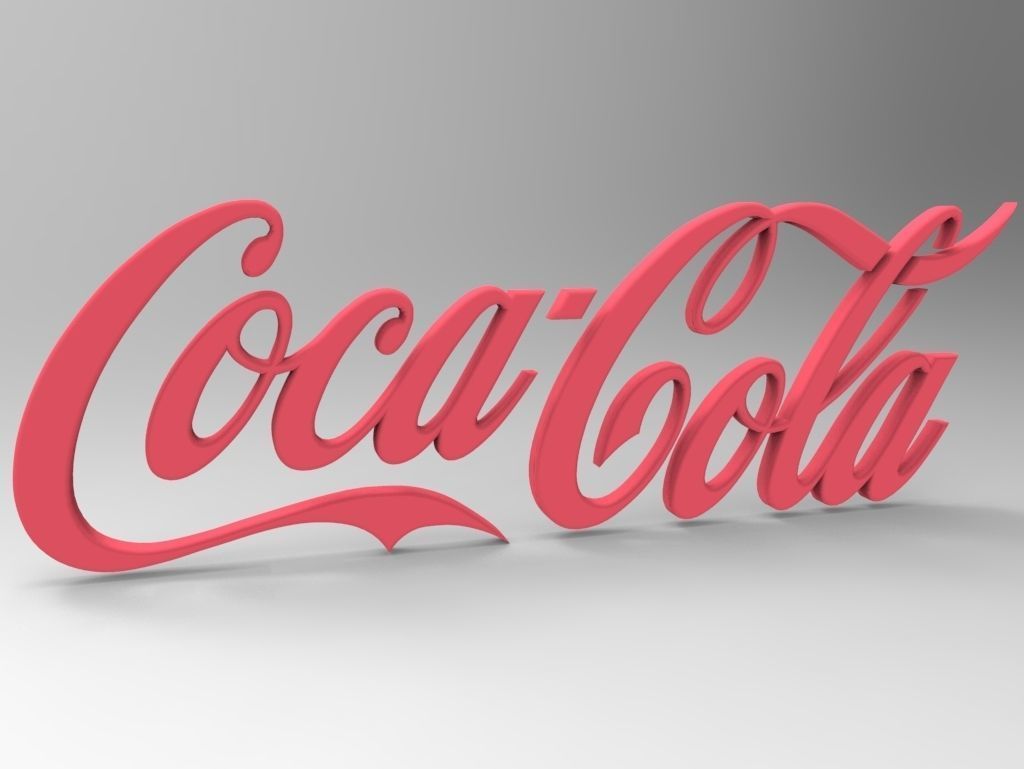 High Poly Detailed Coca Cola Logo 3D model | CGTrader