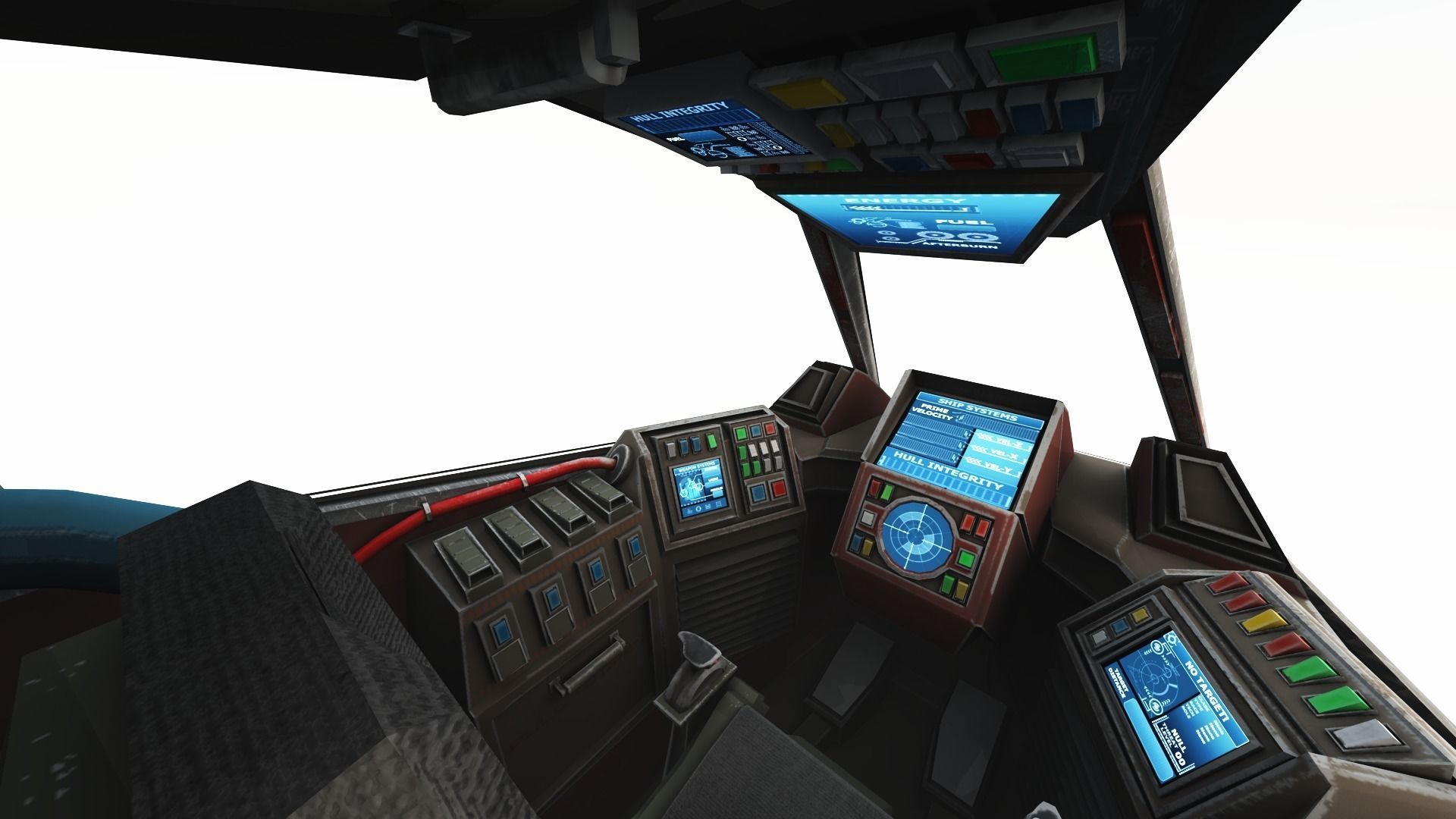 3D model Space fighter Cockpit - Starfighter Hades MK2 VR / AR / low ...