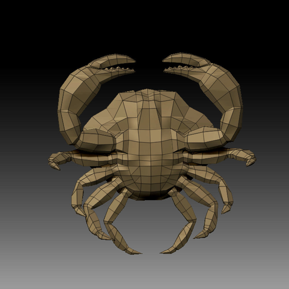 3D model 3D CRAB VR / AR / low-poly | CGTrader