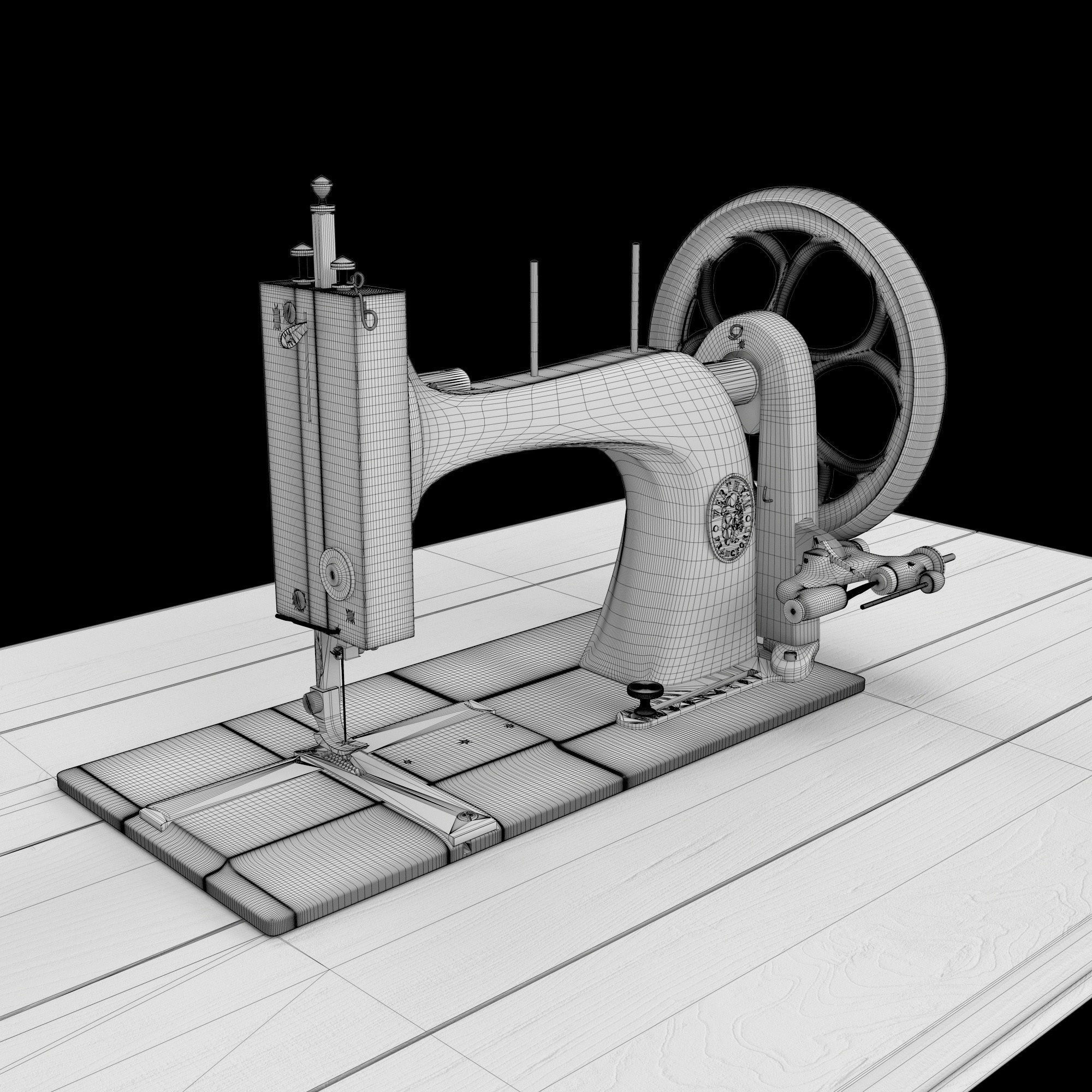 vintage sewing machine 3D model | CGTrader