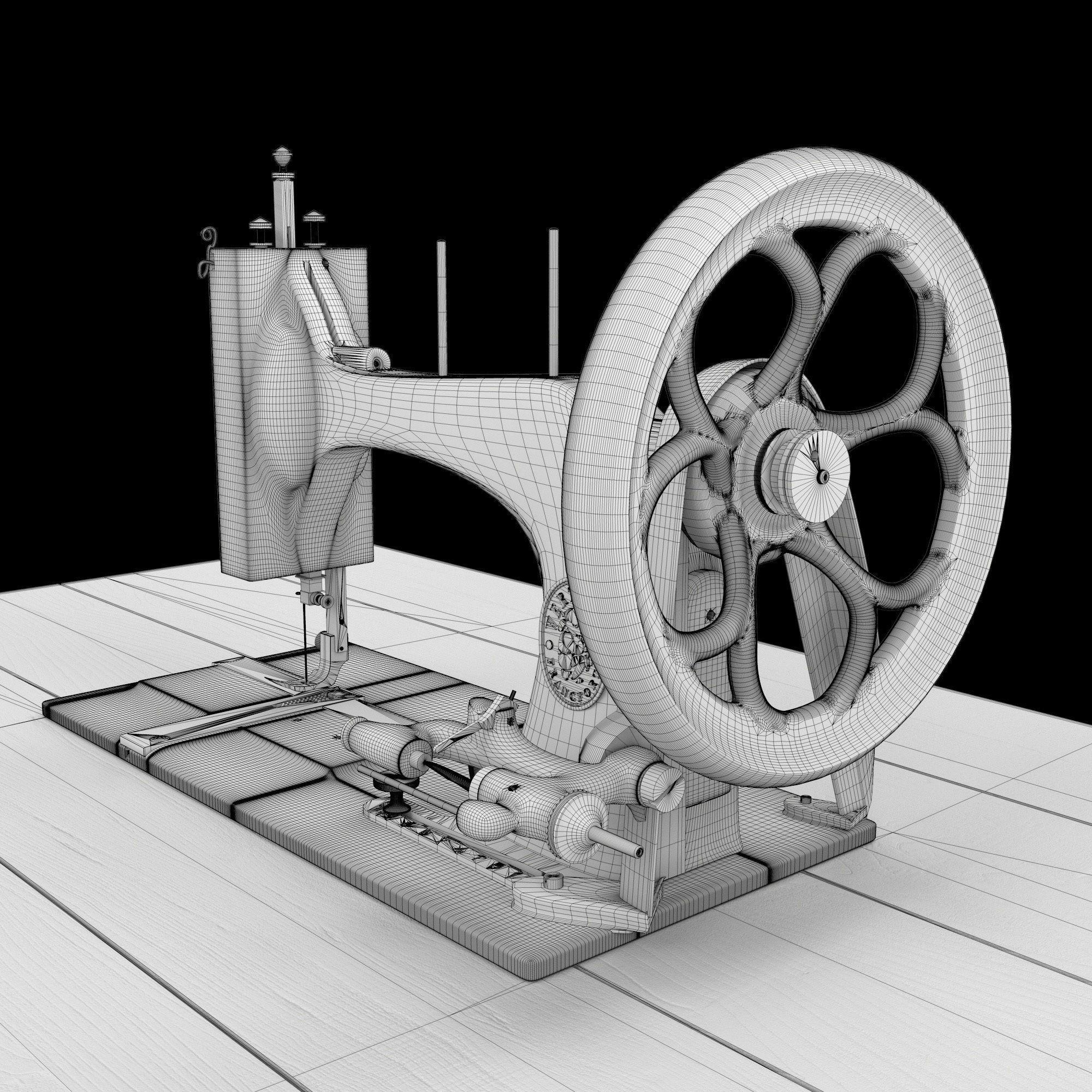 vintage sewing machine 3D model | CGTrader