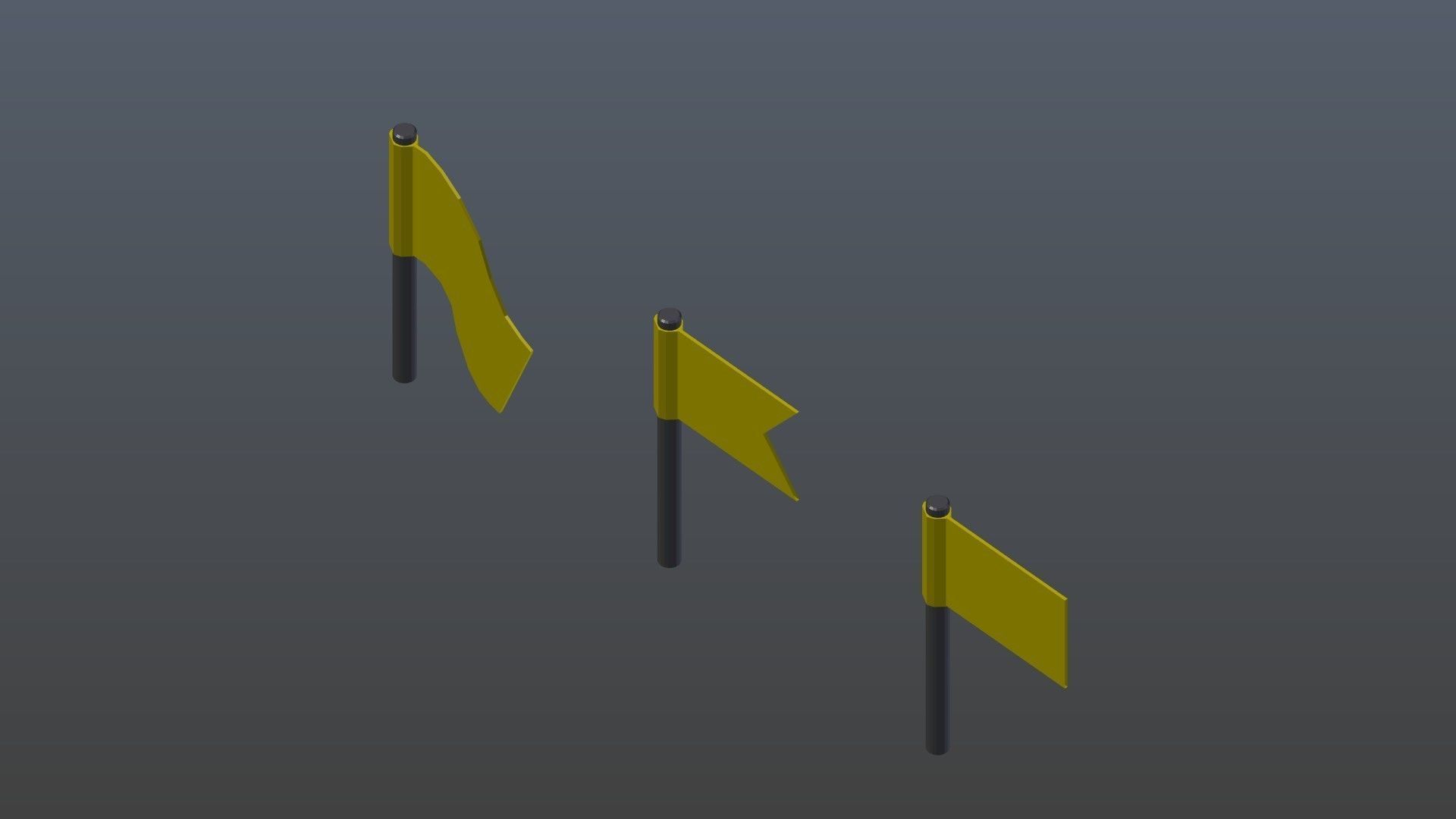 3D model Low poly flags VR / AR / low-poly | CGTrader