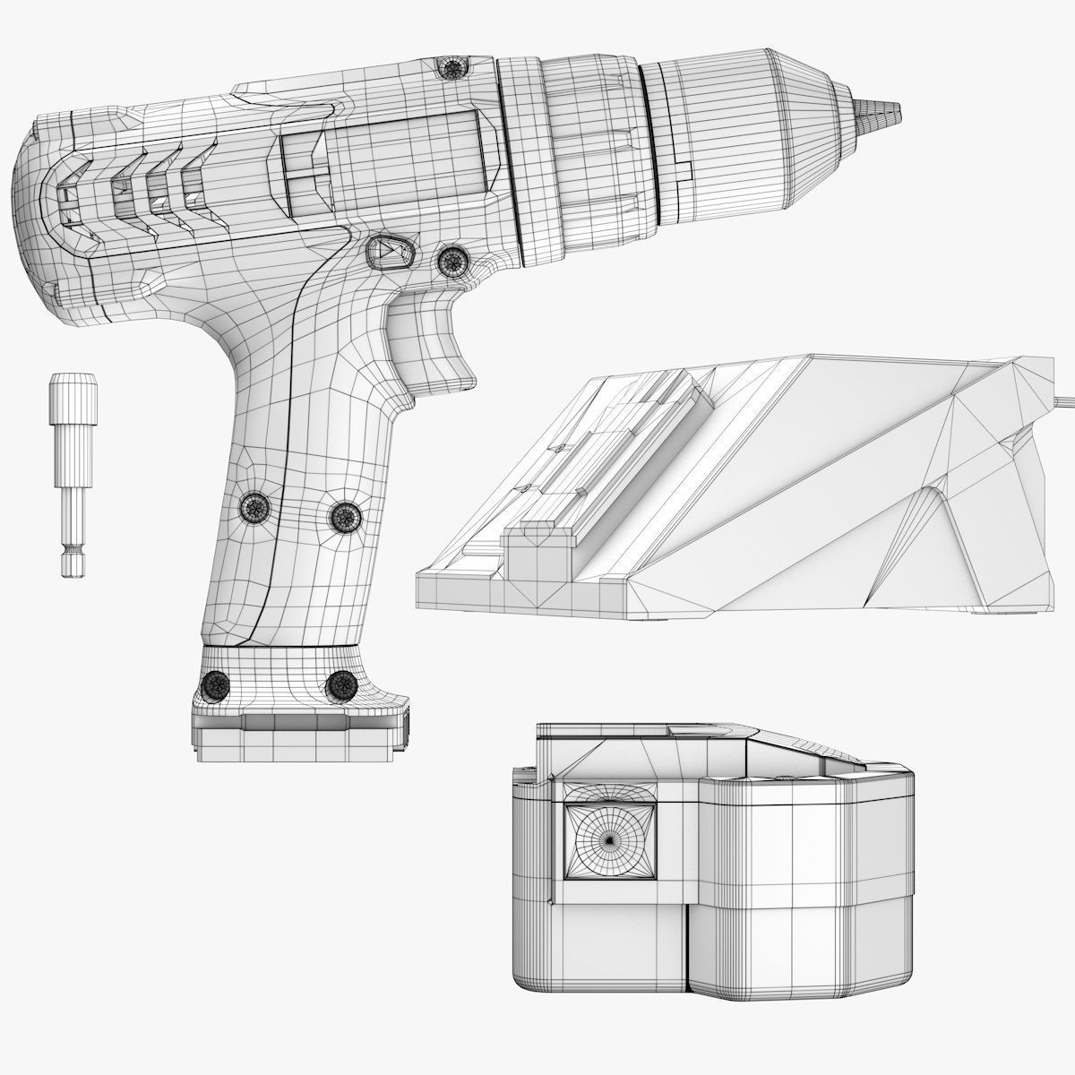 AEG screwdriver 3D model | CGTrader