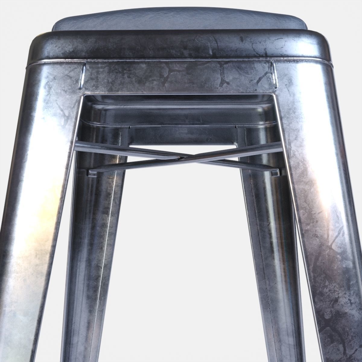 Xavier Pauchard Tolix Stools 3D model | CGTrader