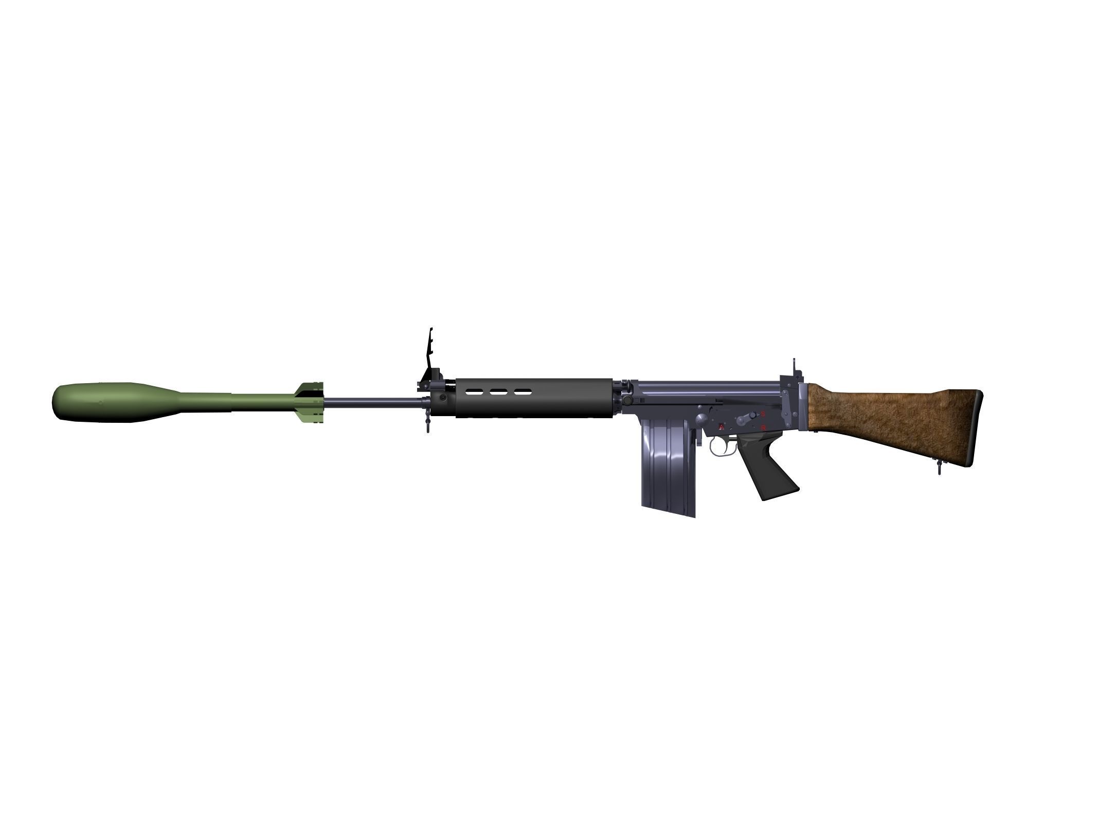 FN FAL Battle Rifle R1 variant 3D model | CGTrader