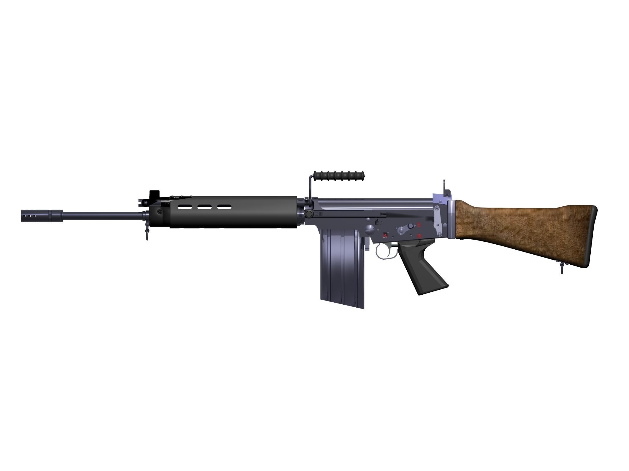 FN FAL Battle Rifle R1 variant 3D model | CGTrader