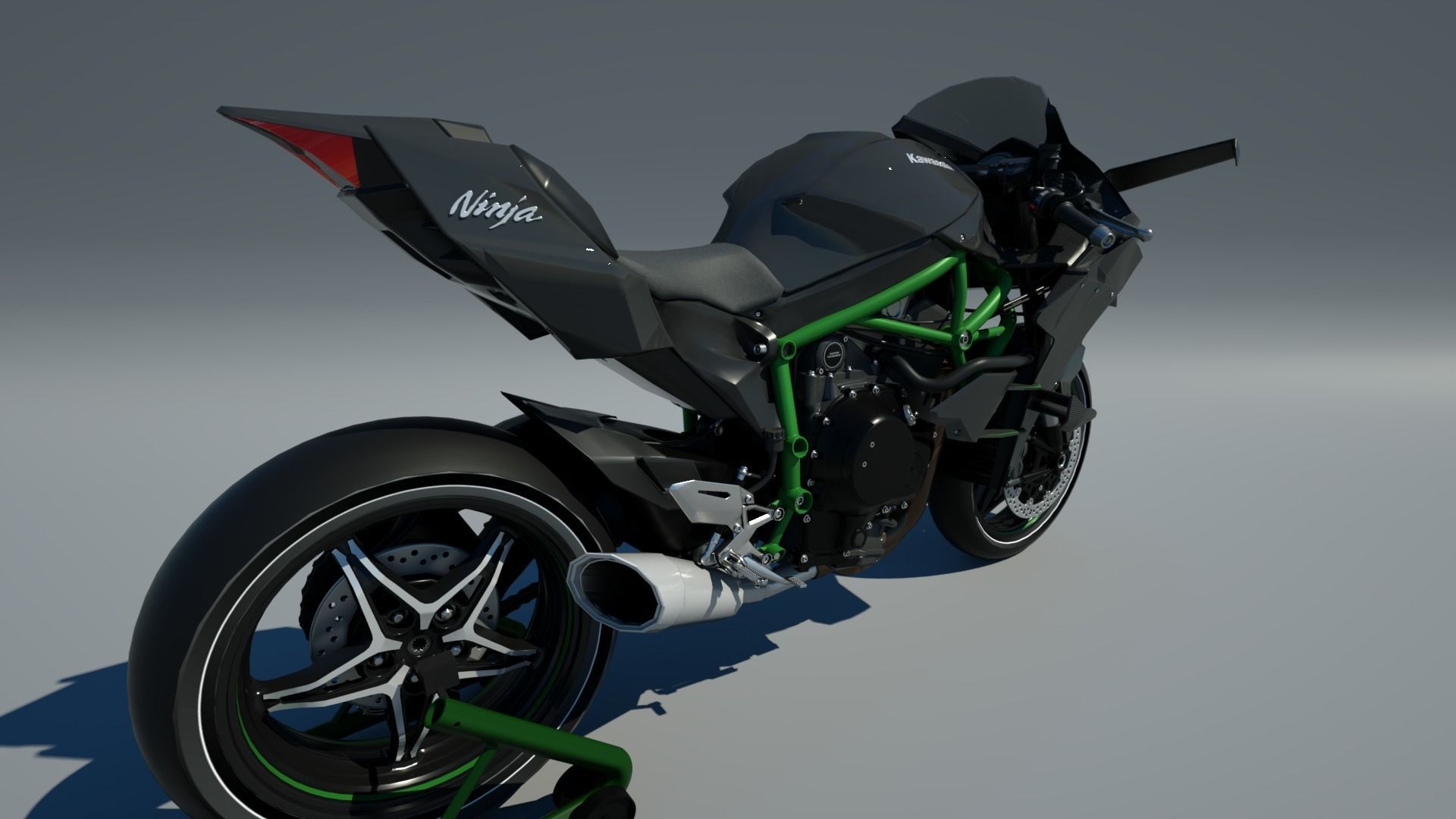 3D model Kawasaki Ninja H2R VR / AR / low-poly | CGTrader