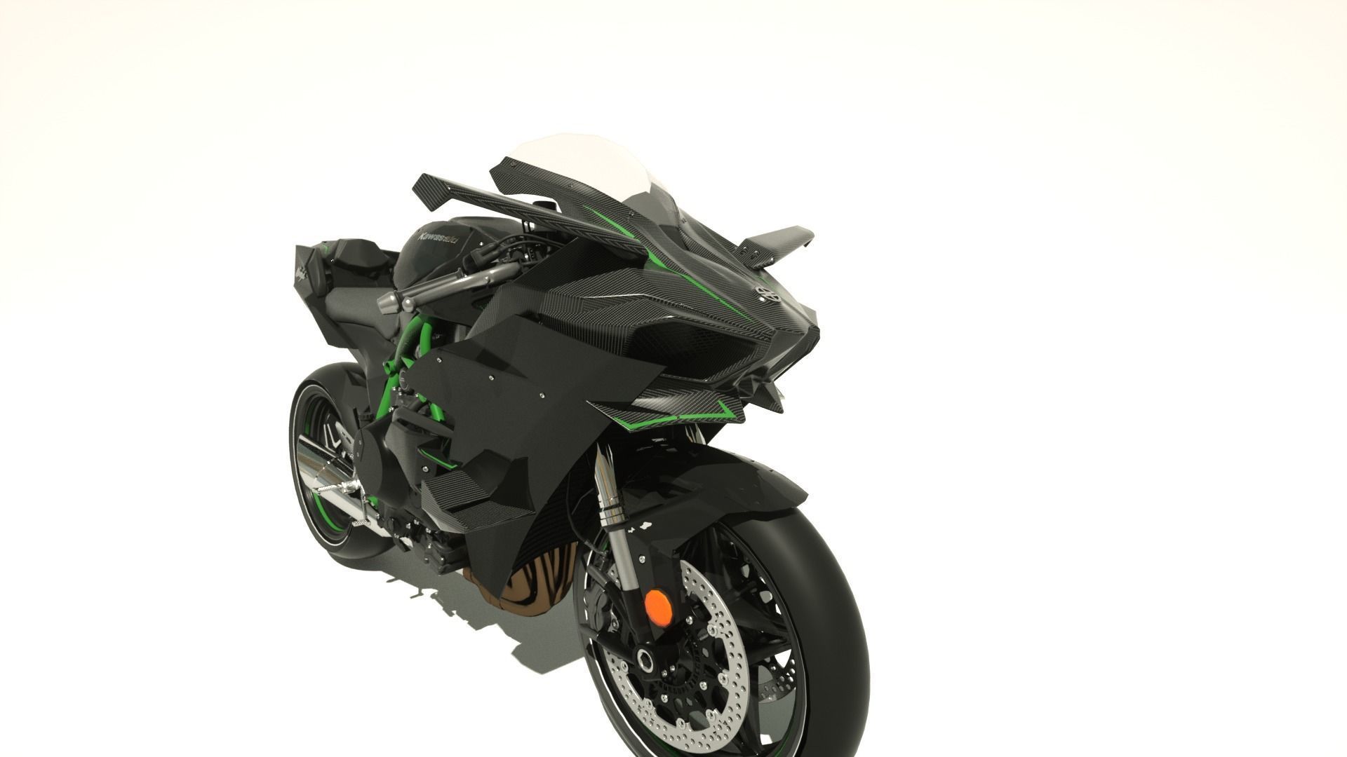 3D model Kawasaki Ninja H2R VR / AR / low-poly | CGTrader