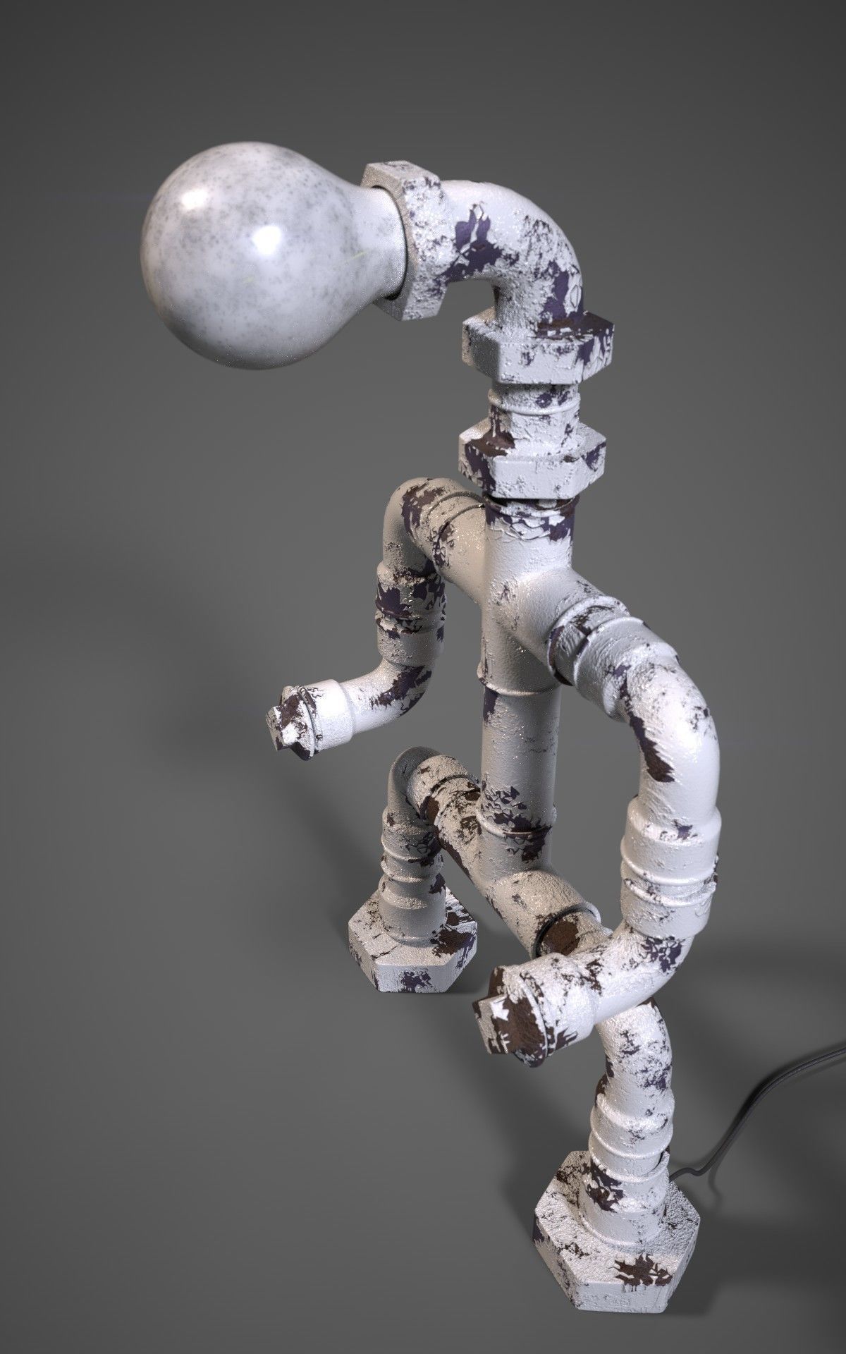 Lamp Man free 3D model | CGTrader