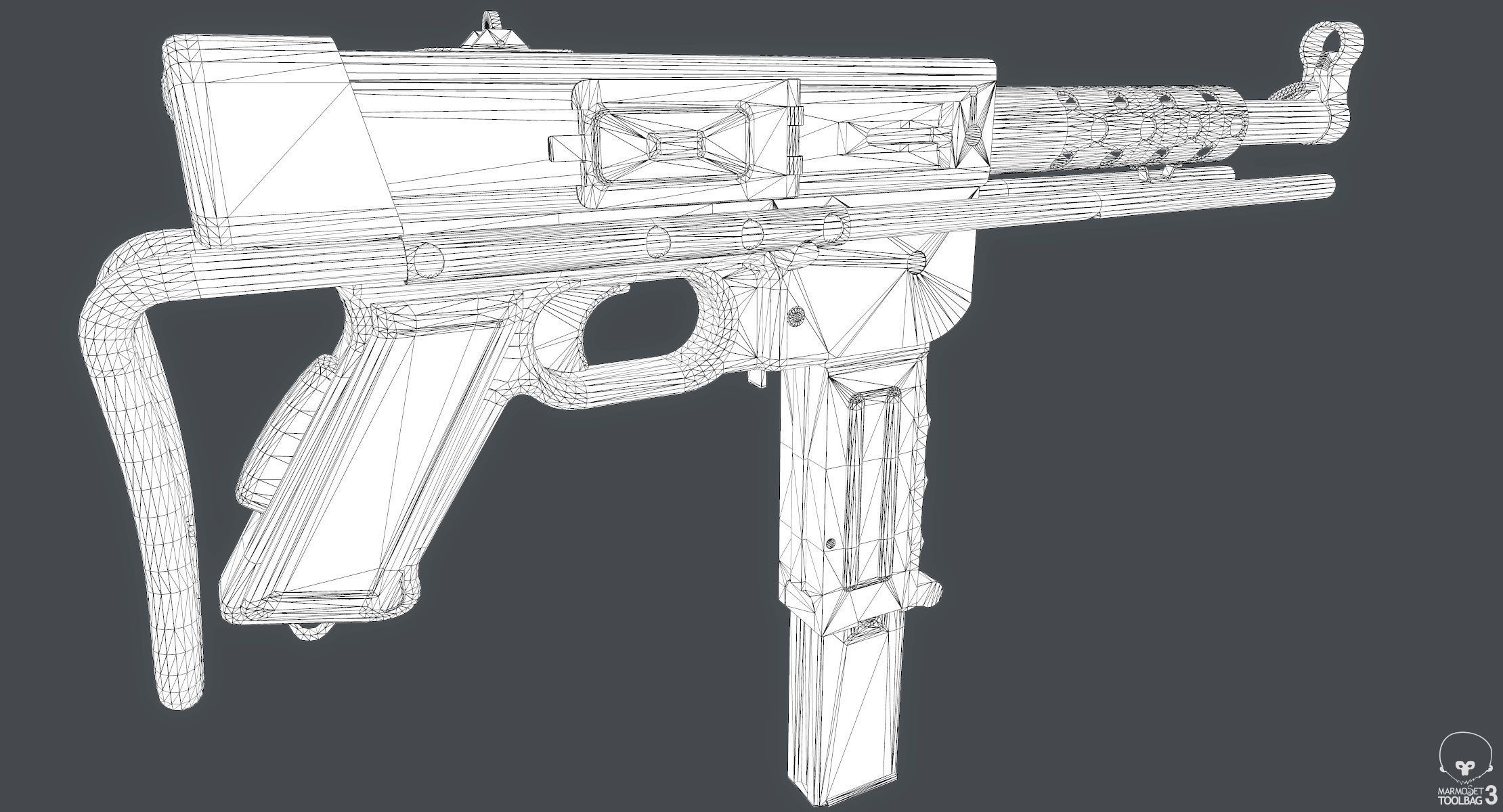3D model MAT-49 Submachine Gun VR / AR / low-poly | CGTrader