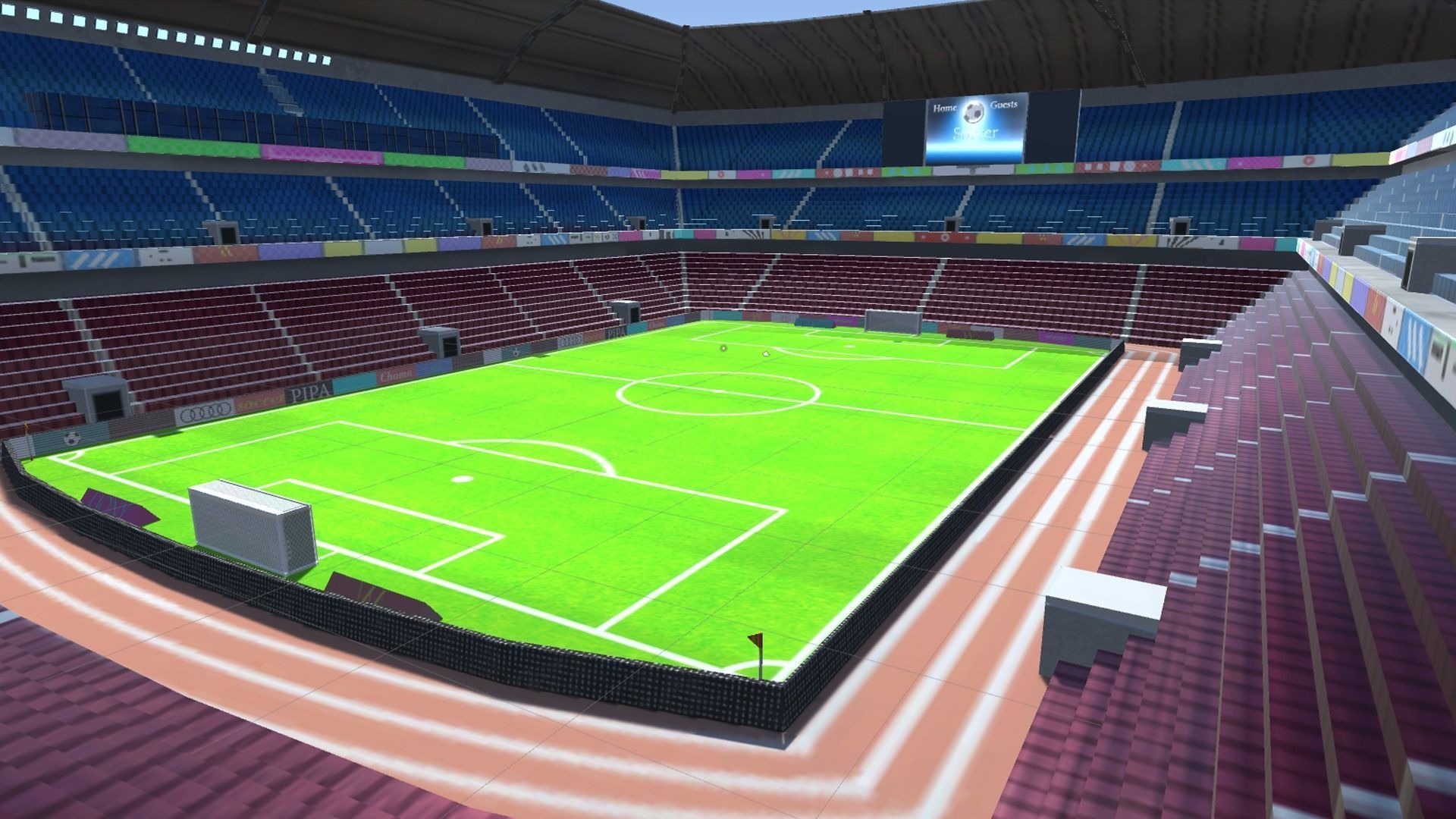 3D model Low Poly Soccer Stadium VR / AR / low-poly | CGTrader