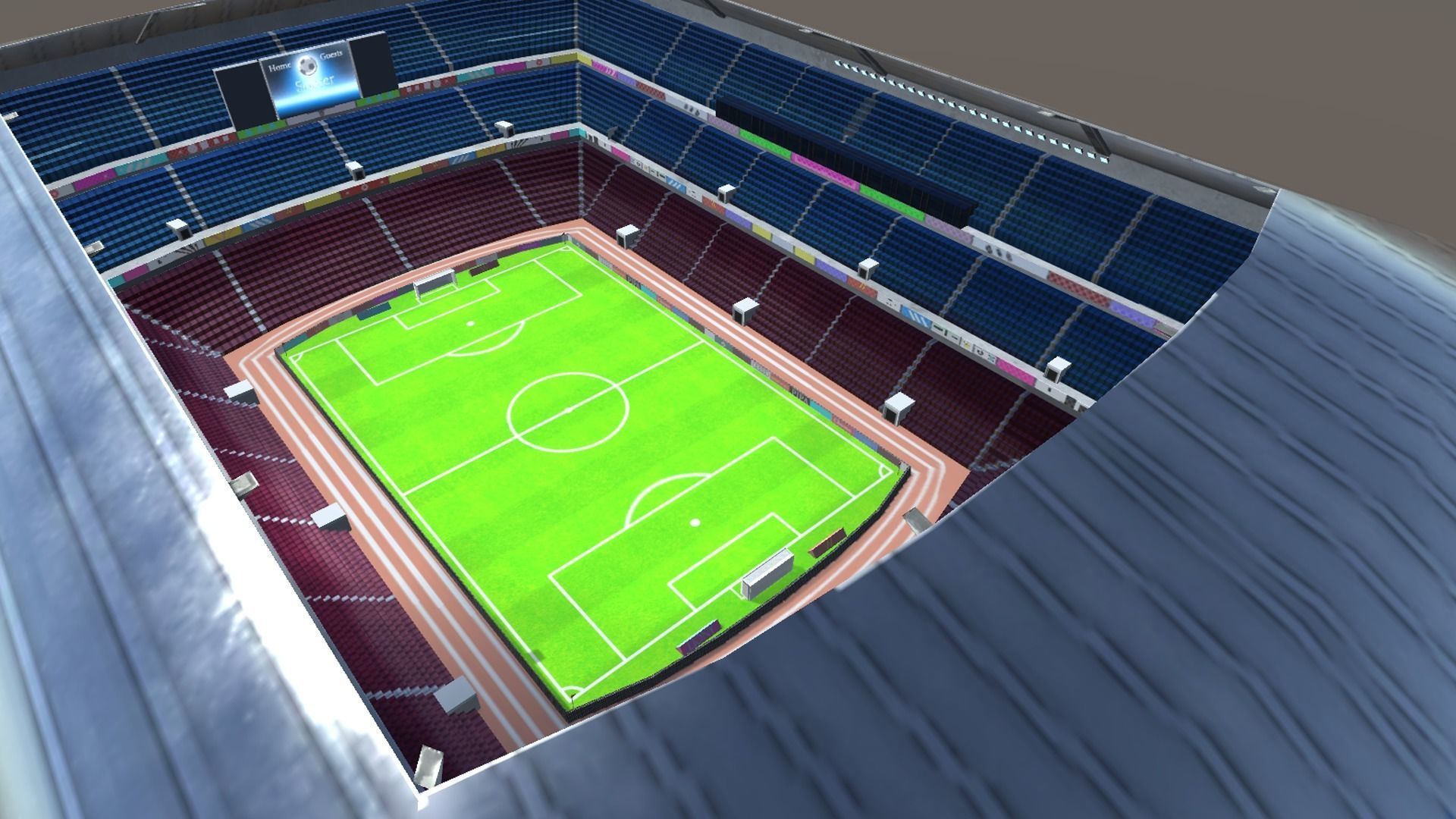 3D model Low Poly Soccer Stadium VR / AR / low-poly | CGTrader