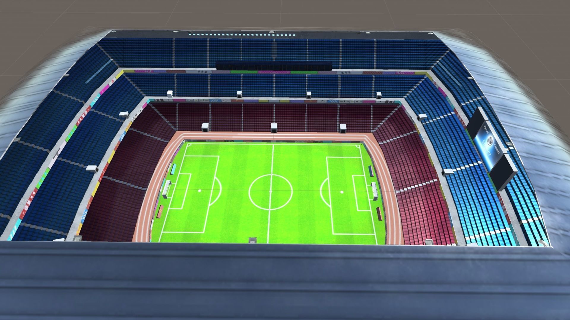 3D model Low Poly Soccer Stadium VR / AR / low-poly | CGTrader