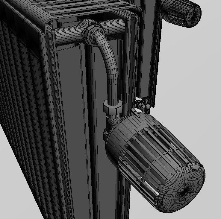 Radiator two radiators 3D model | CGTrader