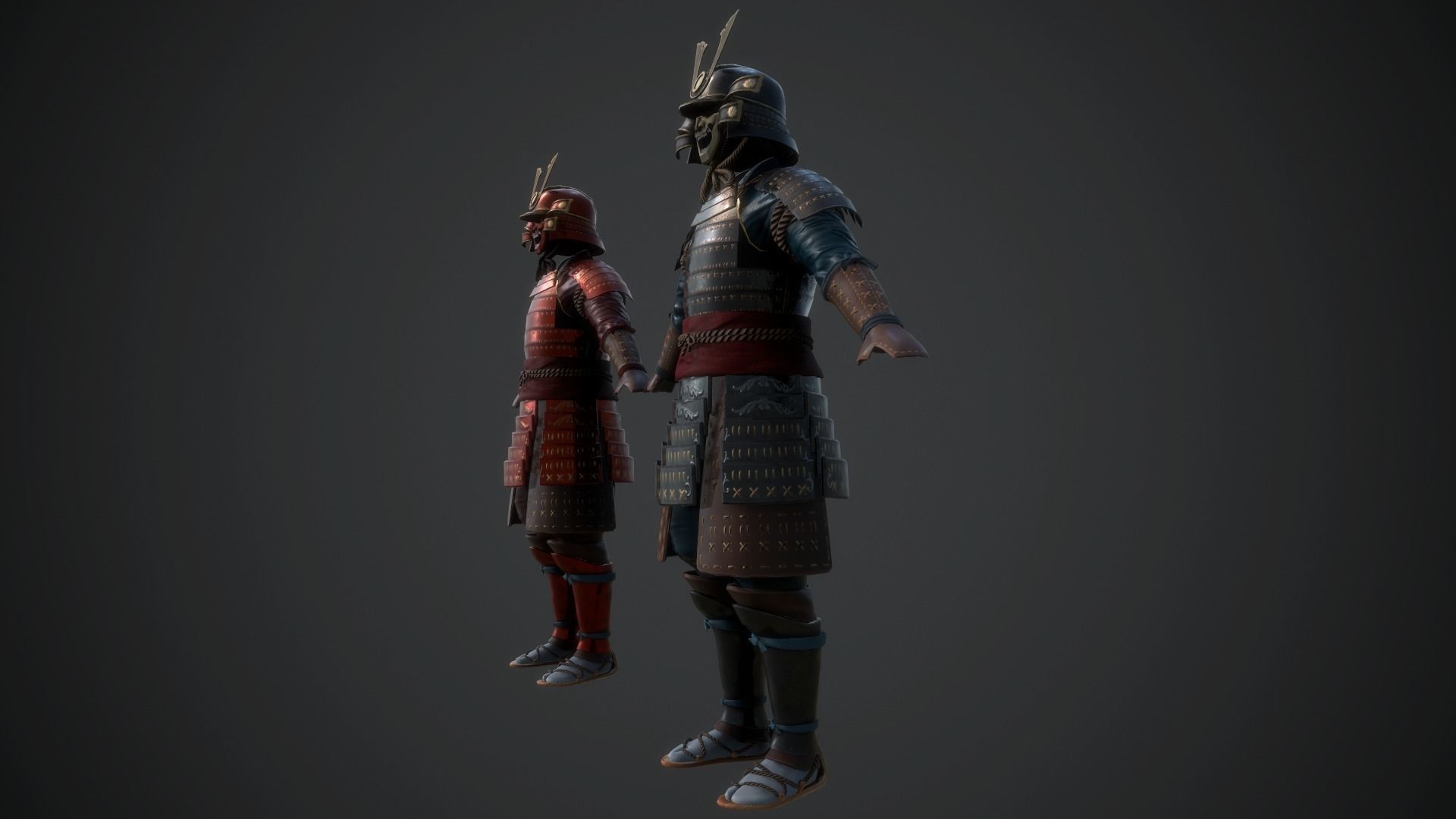 3D model Samurai armor VR / AR / low-poly | CGTrader