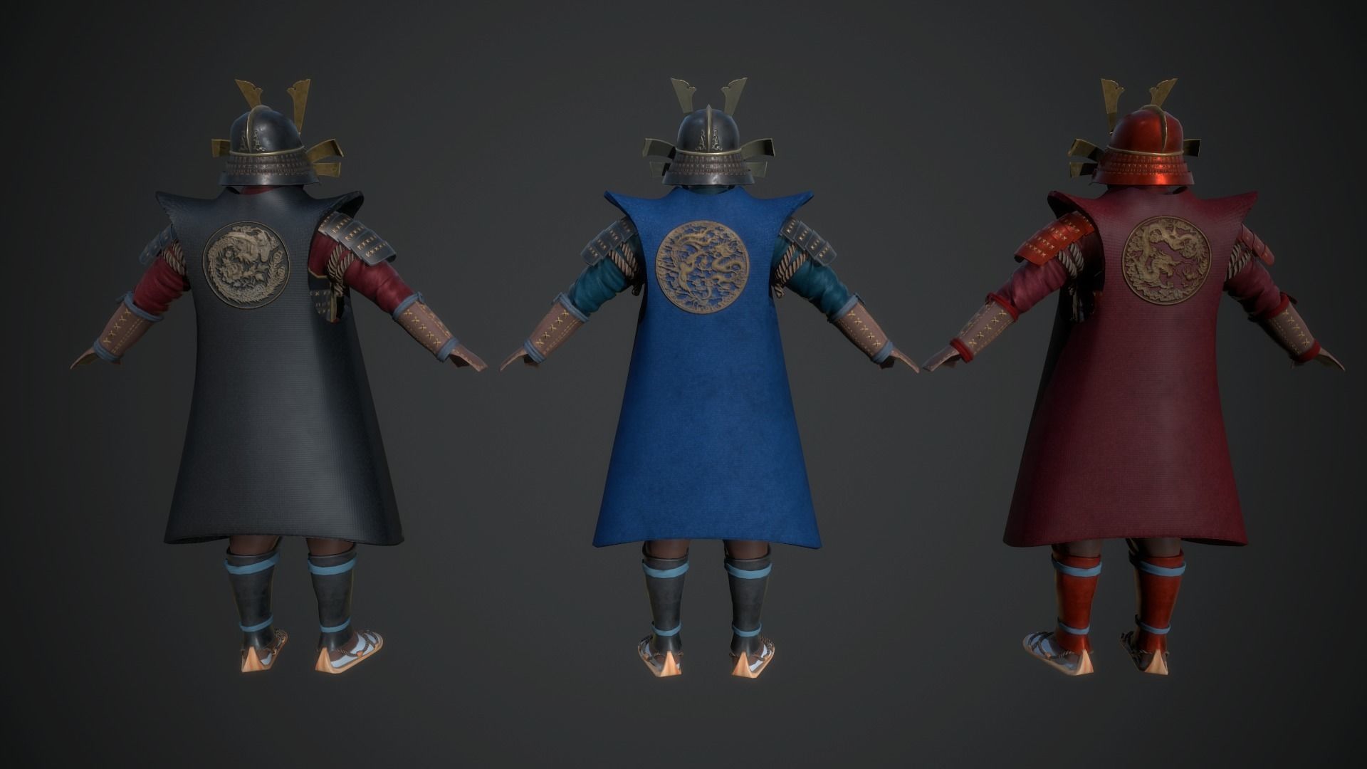 3D model Samurai armor VR / AR / low-poly | CGTrader