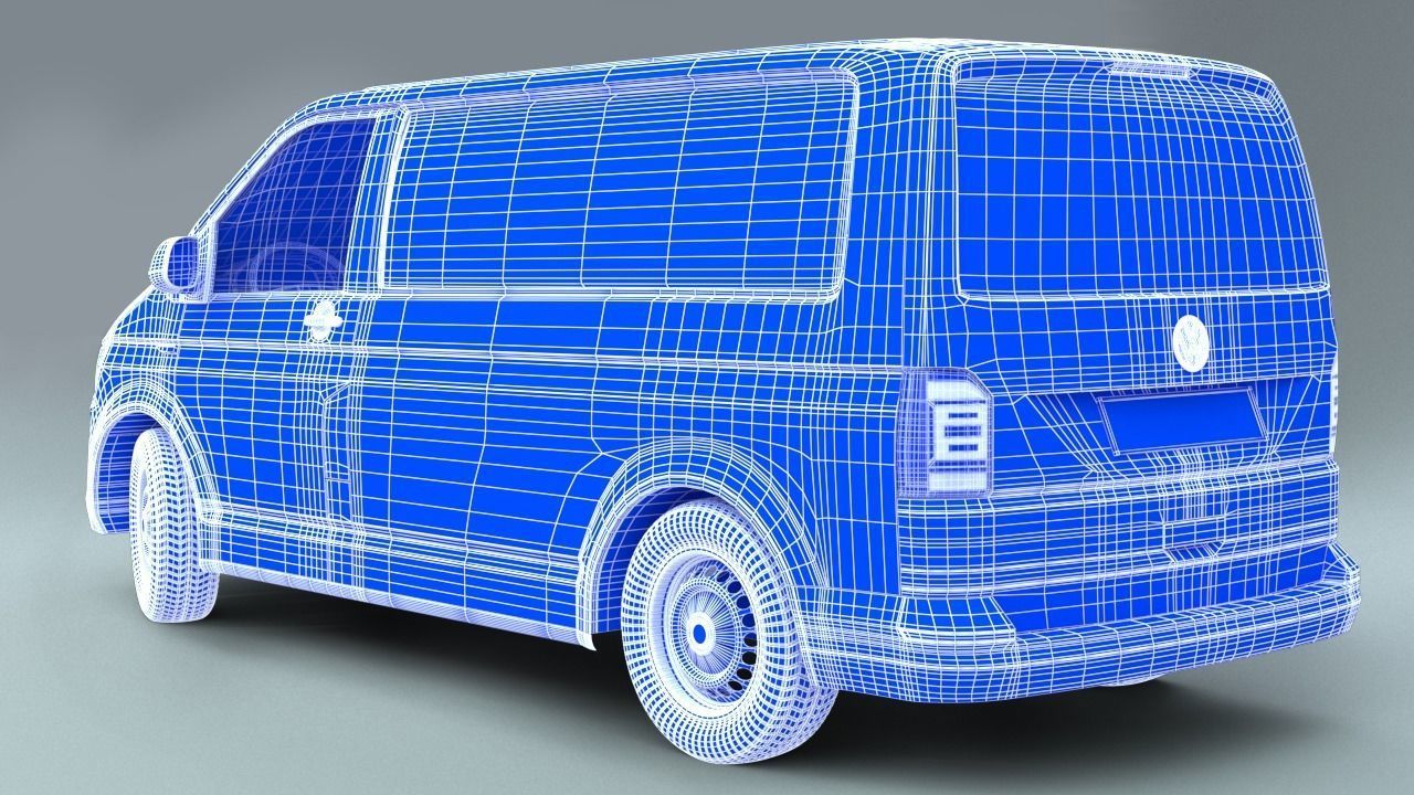 Volkswagen Transporter T6 Panelvan 3D model rigged | CGTrader