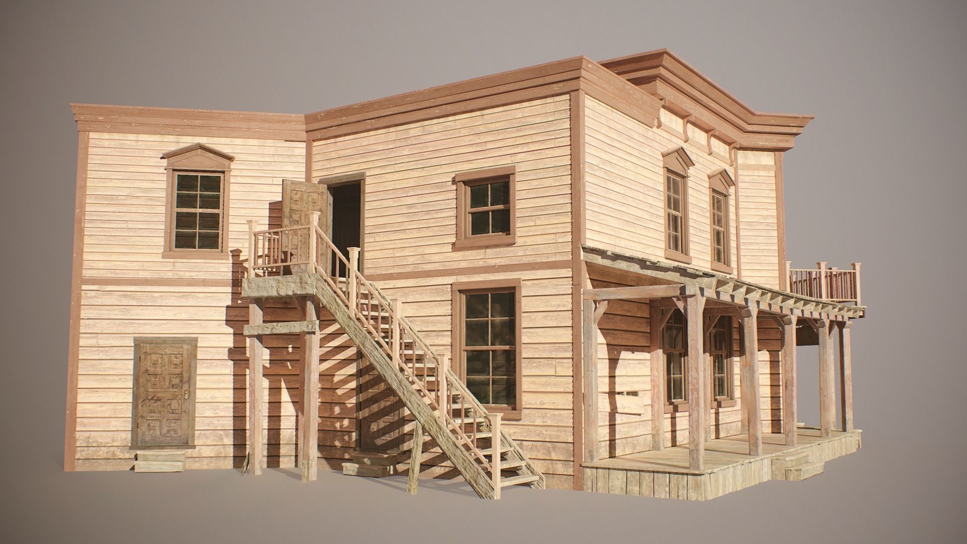 3D model PBR Western Saloon VR / AR / low-poly | CGTrader