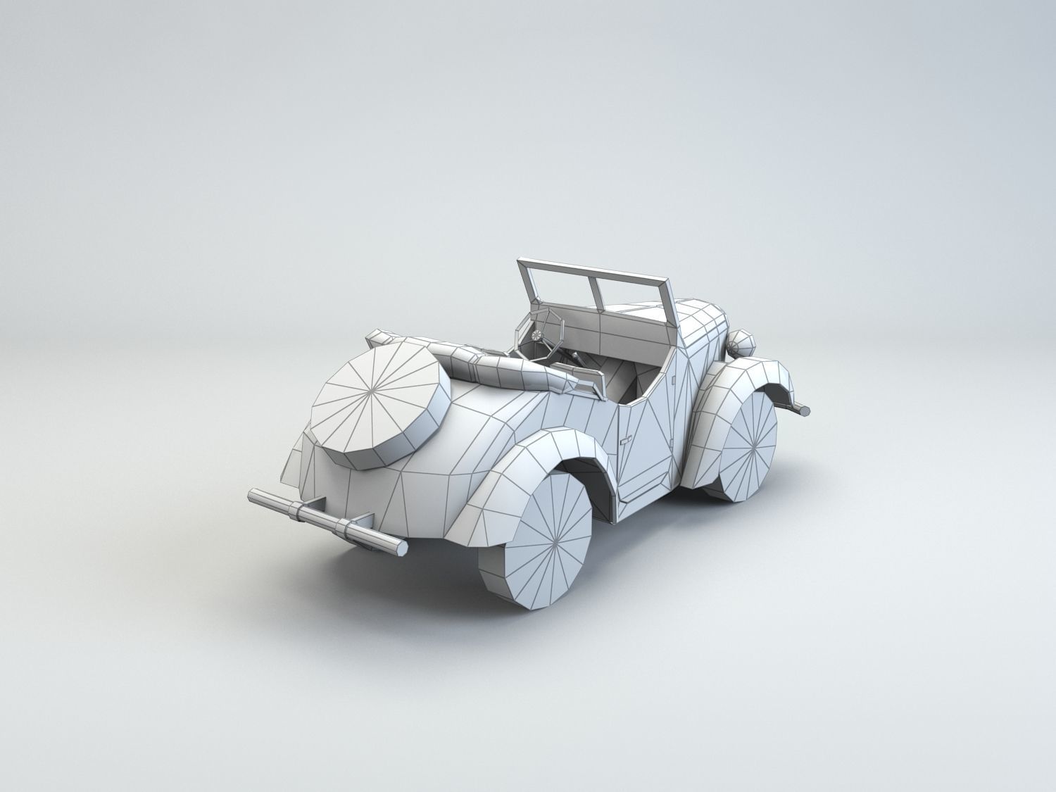 3D model Low Poly Type 95 Kurogane car VR / AR / low-poly | CGTrader