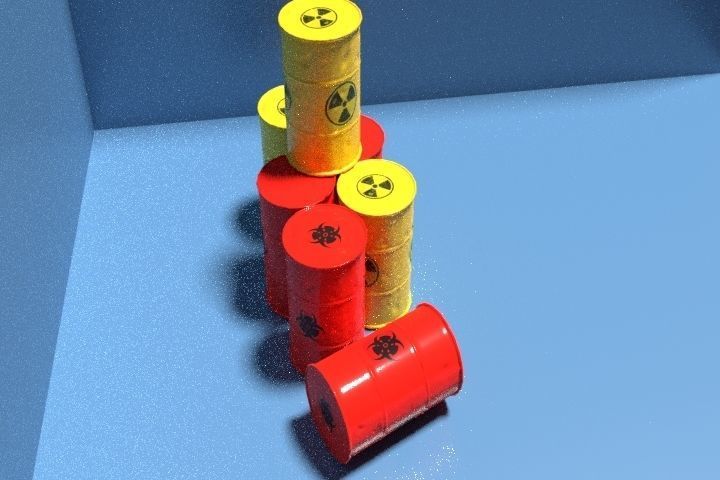 3D model nuclear barrel game asset VR / AR / low-poly | CGTrader