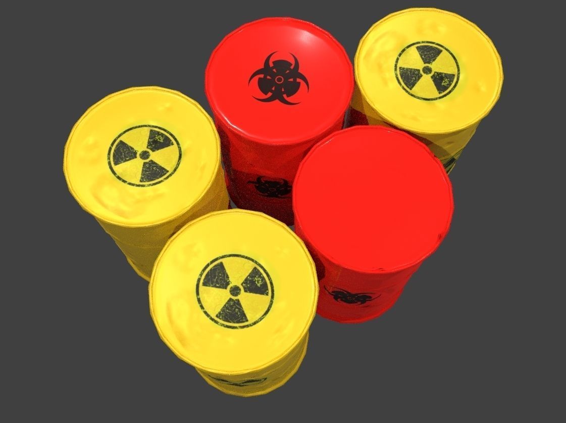 3D model nuclear barrel game asset VR / AR / low-poly | CGTrader