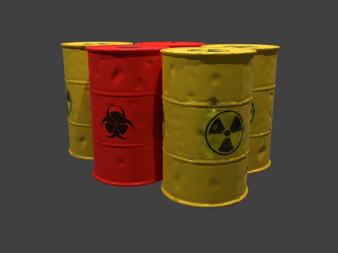 3D model nuclear barrel game asset VR / AR / low-poly | CGTrader