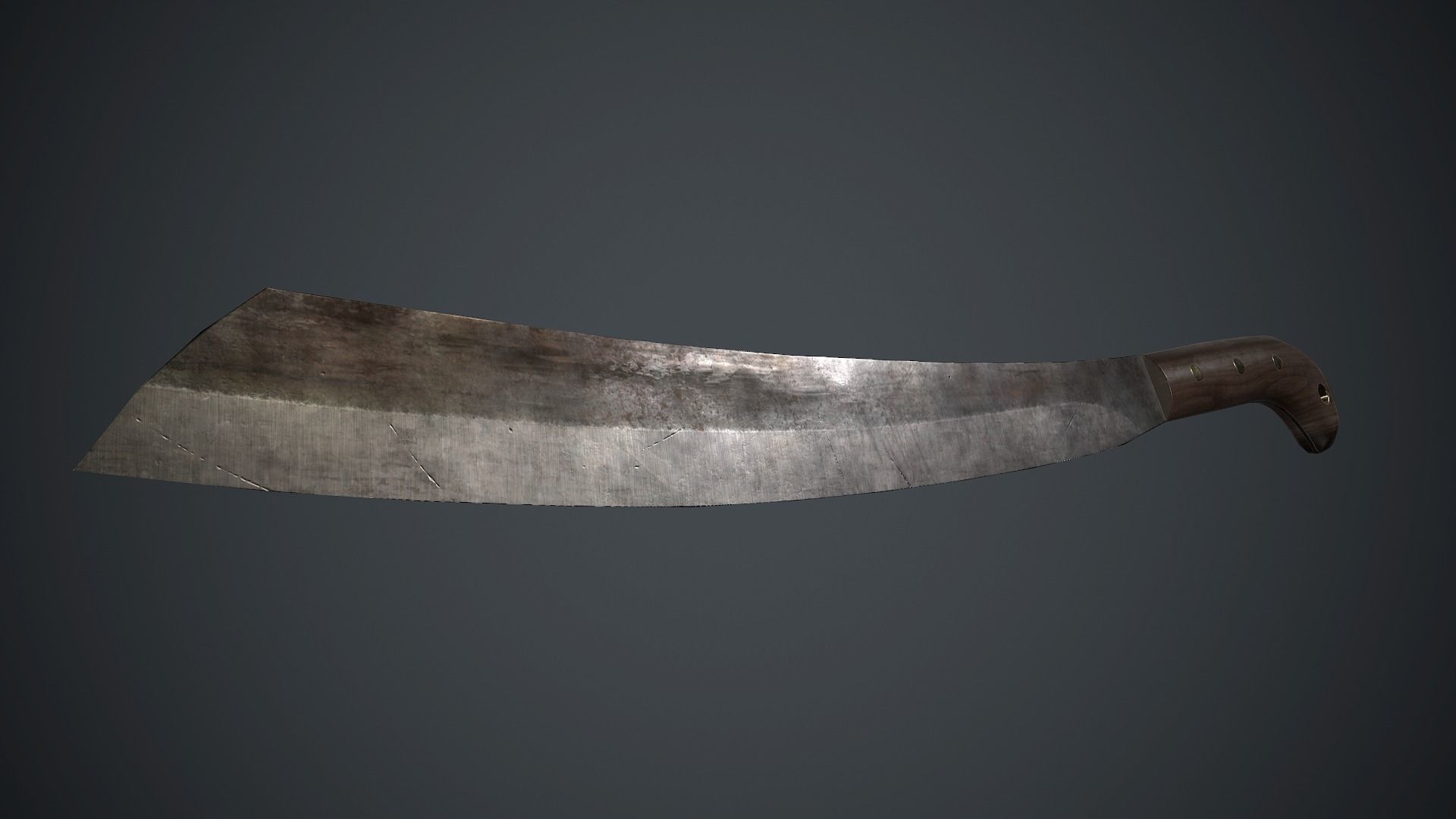 3D model Long Machete Knife PBR Game Ready VR / AR / low-poly | CGTrader
