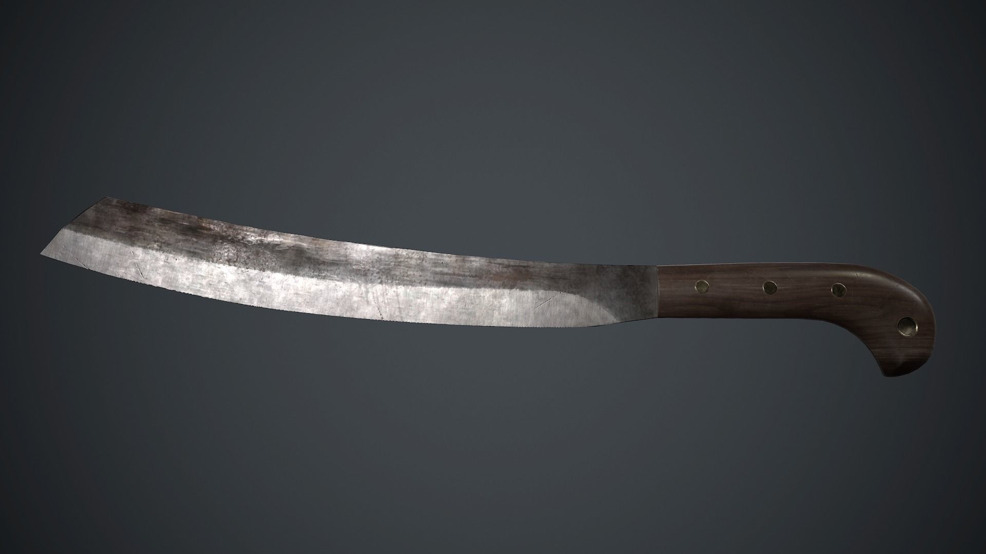 3D model Long Machete Knife PBR Game Ready VR / AR / low-poly | CGTrader