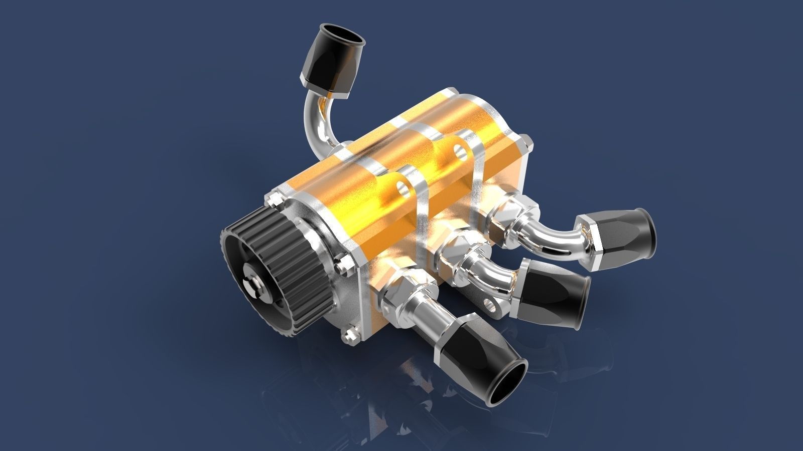 Dry sump oil pump 3D model | CGTrader