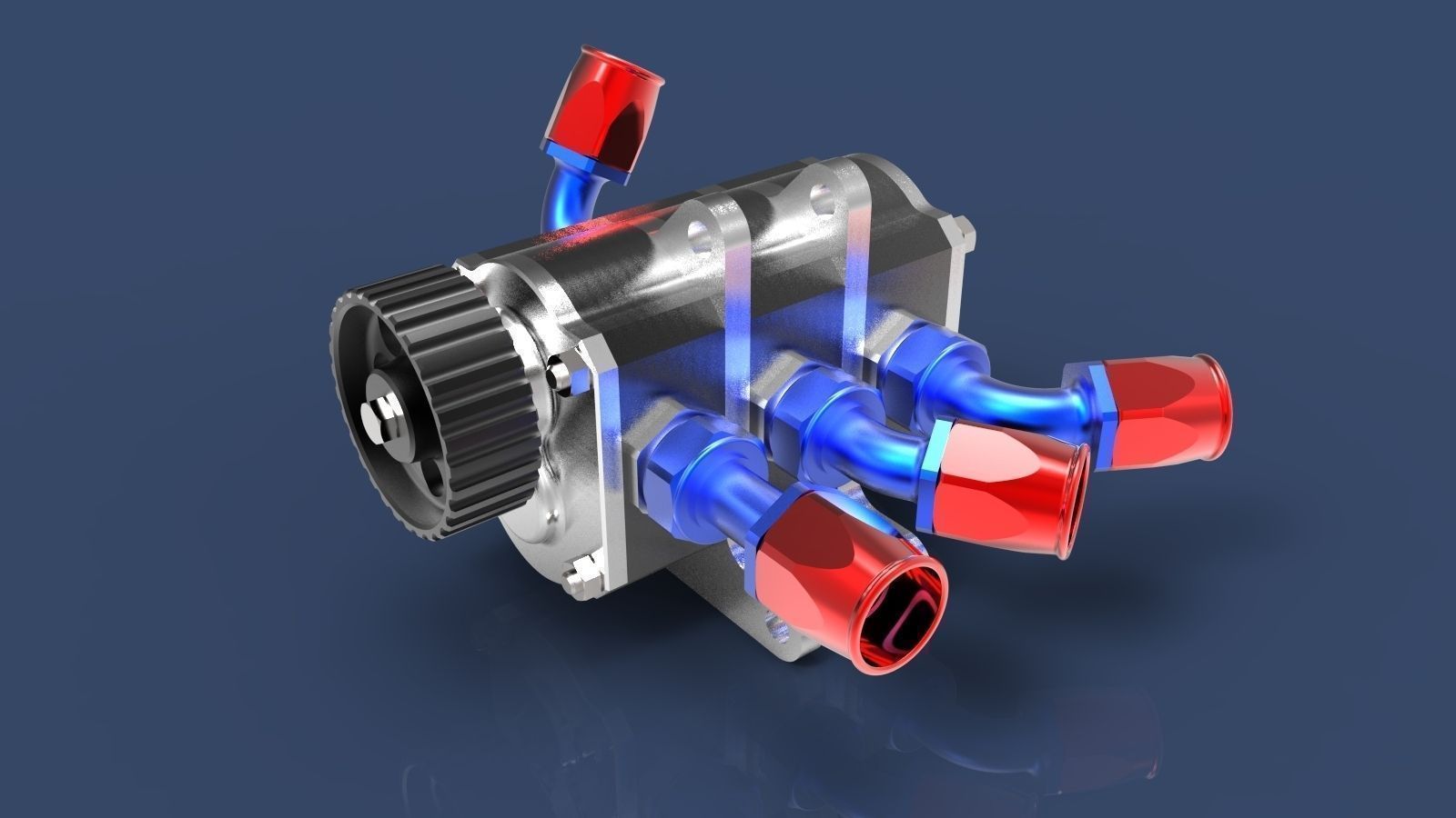 Dry sump oil pump 3D model | CGTrader