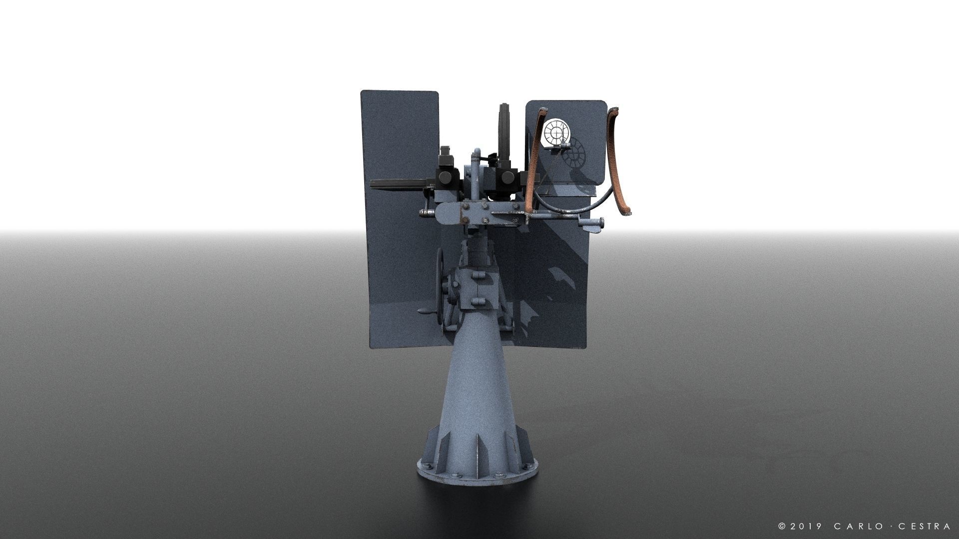 3D model German 20mm FLAK 38 VR / AR / low-poly | CGTrader