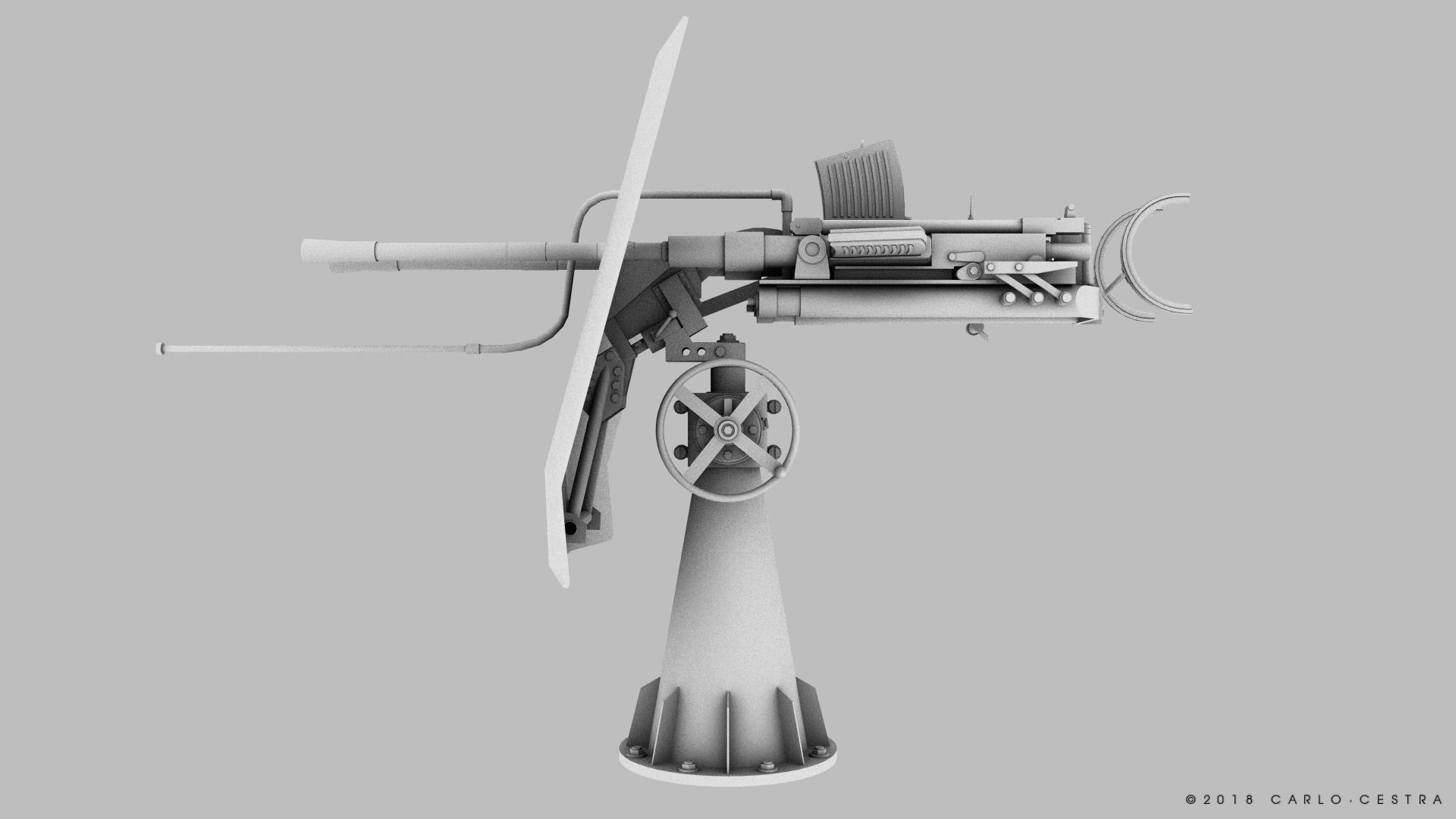 3D model German 20mm FLAK 38 VR / AR / low-poly | CGTrader