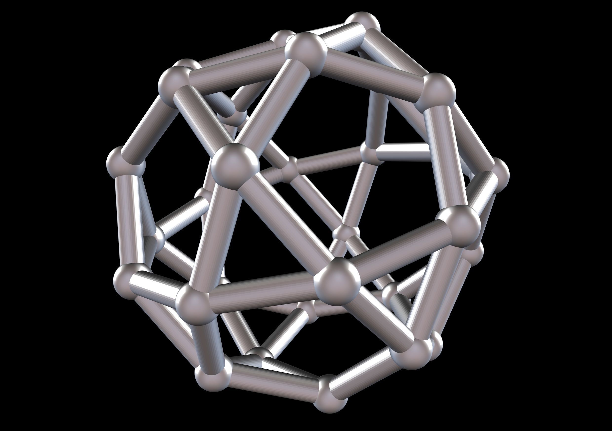 026 Mathart - Archimedean Solids - Icosidodecahedron 02 - 10 cm 3D ...