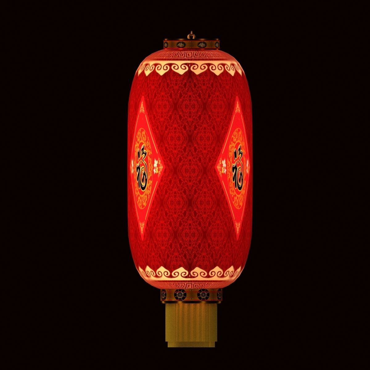Chinese red lantern 3D model | CGTrader