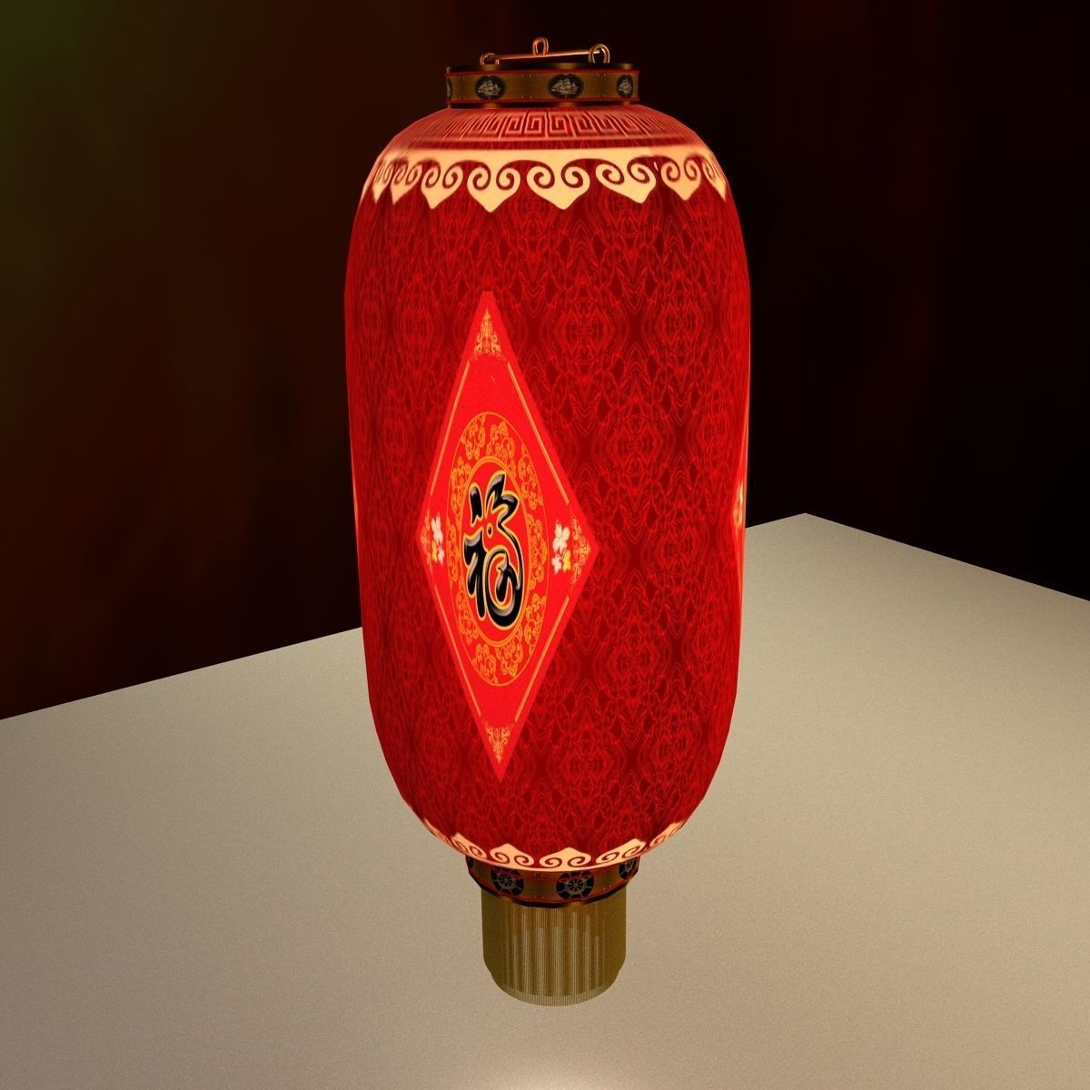 Chinese red lantern 3D model | CGTrader