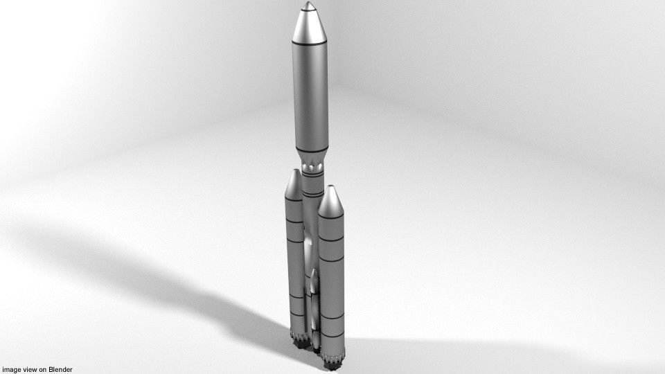 Rocket Missile - Titan III 3D model | CGTrader