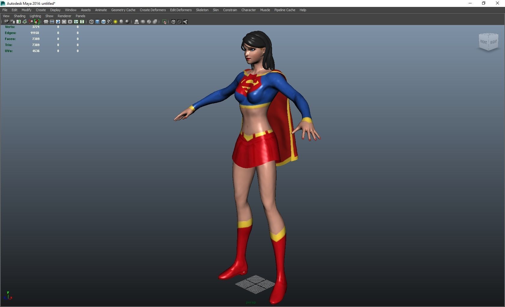 DC Model SuperGirl 3D model | CGTrader