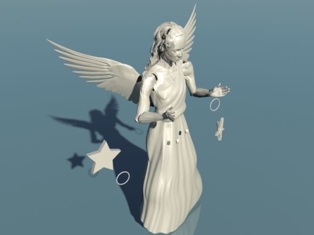 Low poly model of Angel 3D model | CGTrader