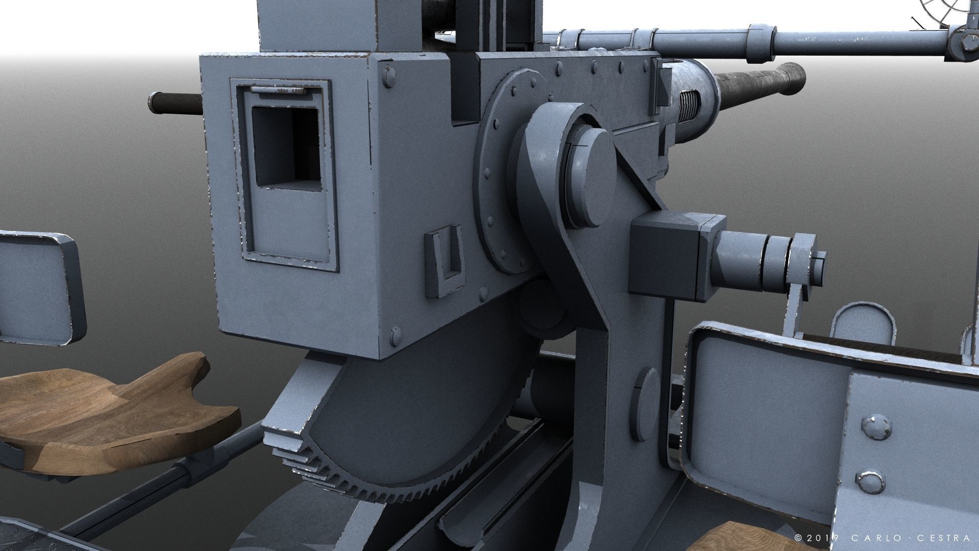 3D model Bofors 40mm gun VR / AR / low-poly | CGTrader