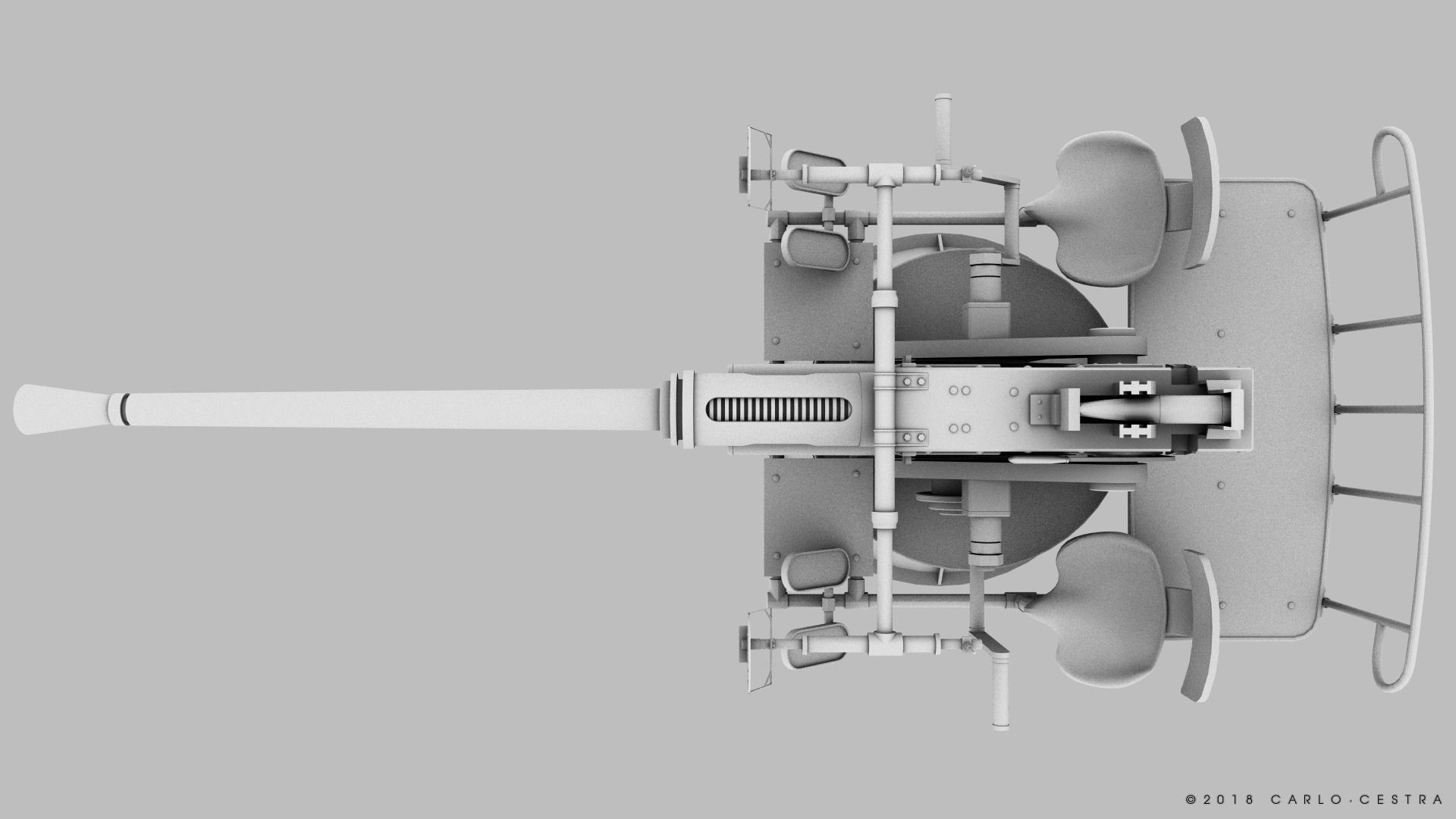 3D model Bofors 40mm gun VR / AR / low-poly | CGTrader