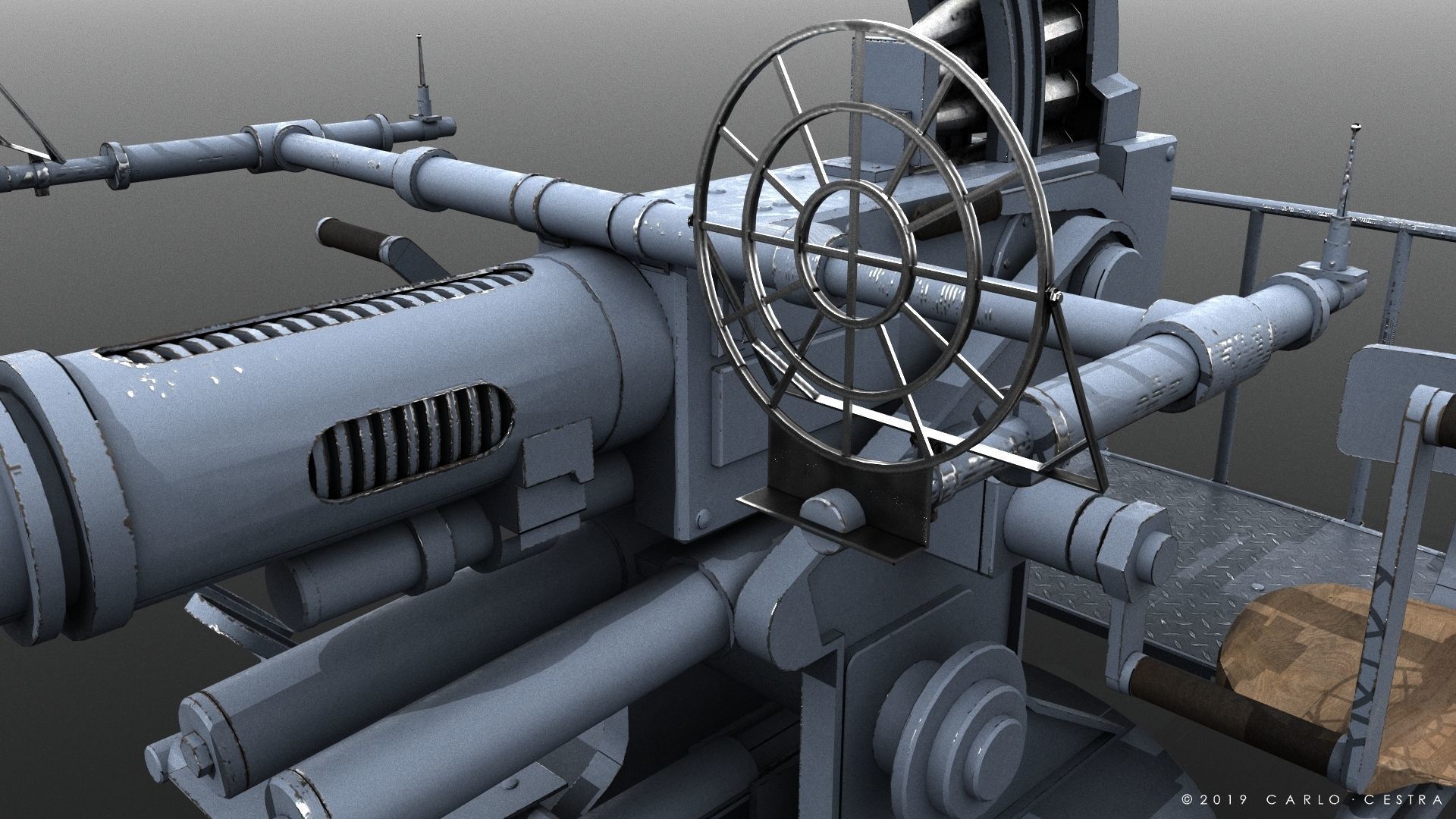 3D model Bofors 40mm gun VR / AR / low-poly | CGTrader