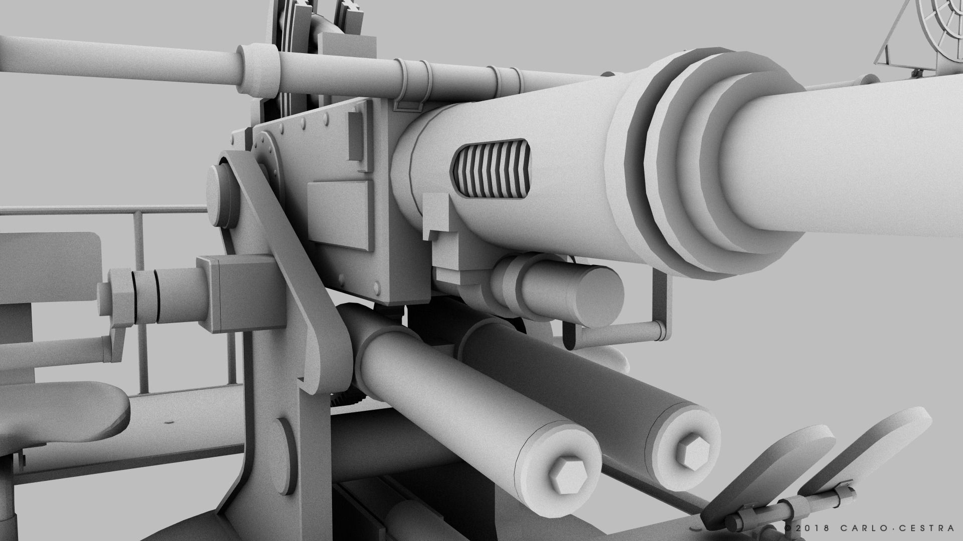 3D model Bofors 40mm gun VR / AR / low-poly | CGTrader